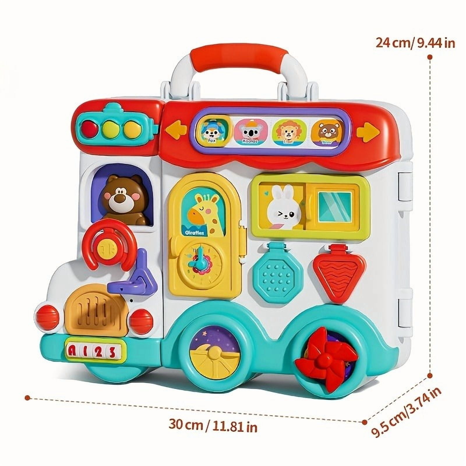 54-in-1 Musical Busy Board Toy for Youngsters 1-3 - Bilingual English ...