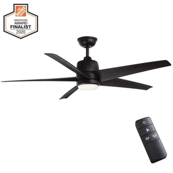 Hampton Bay 54 in. Modern Indoor/Outdoor Ceiling Fan with Color ...