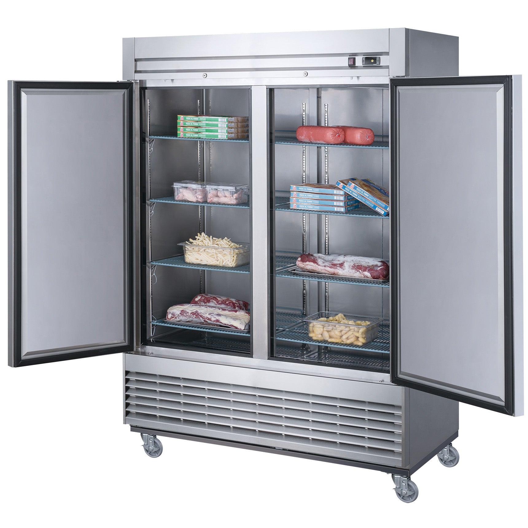 70 in. 12 Tub Ice Cream Dipping Cabinet Display Freezer with Sliding ...