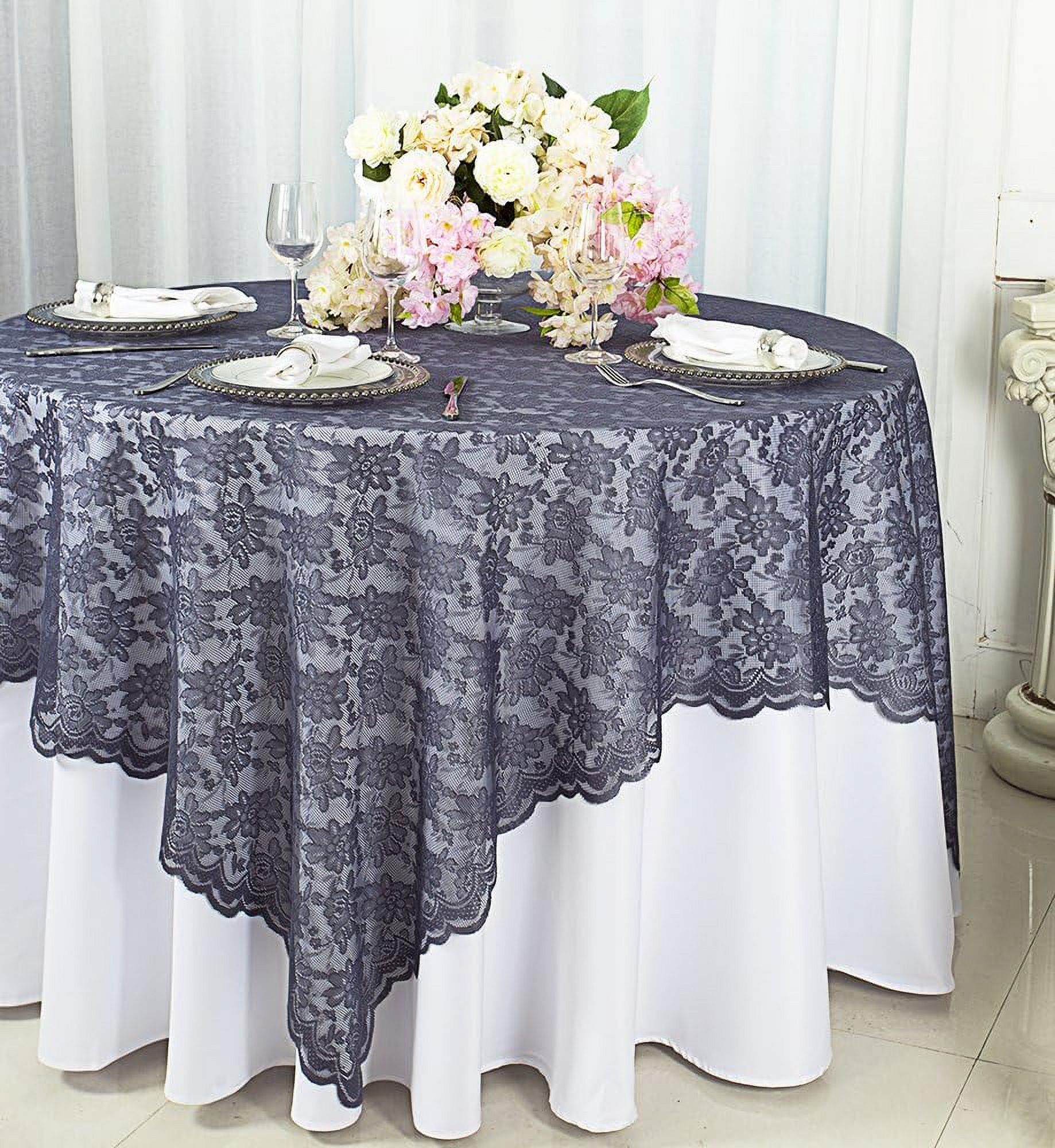 54 in Square Lace Table Overlays, Tablecloths, Table Toppers for ...