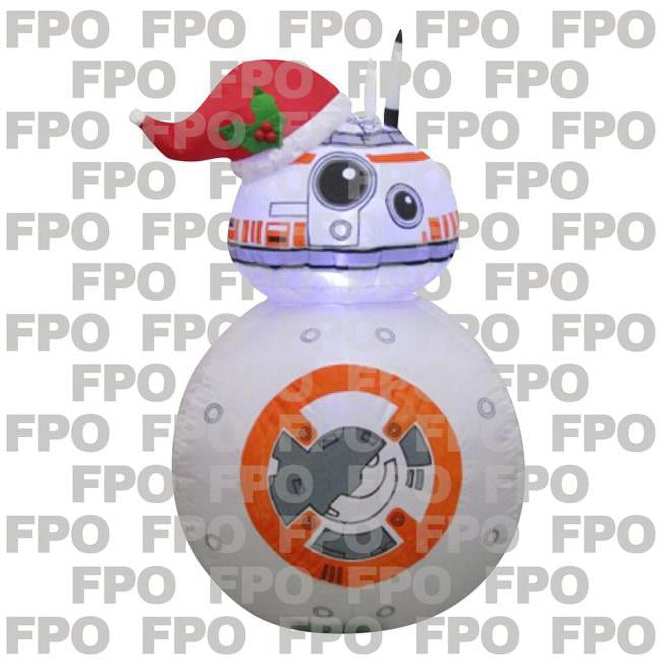 54 in. Star Wars BB8 with Santa Hat Christmas inflatable Fabric , Multi ...