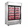54 in W 42 cu.ft. Commercial Refrigerator Two Sliding Glass Door ...