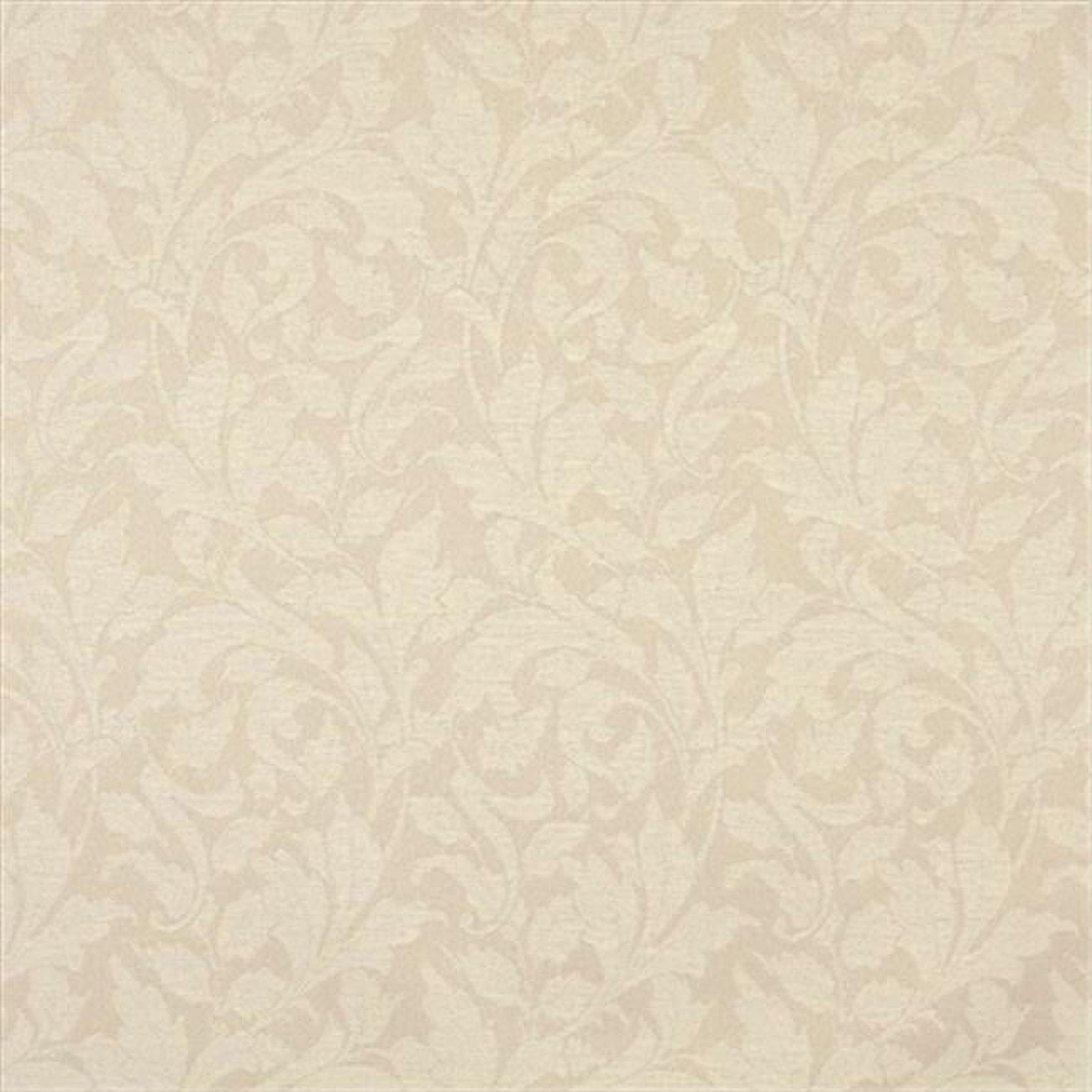 54 in. Wide Ivory- Floral Leaf Outdoor- Indoor- Marine Scotchgarded ...
