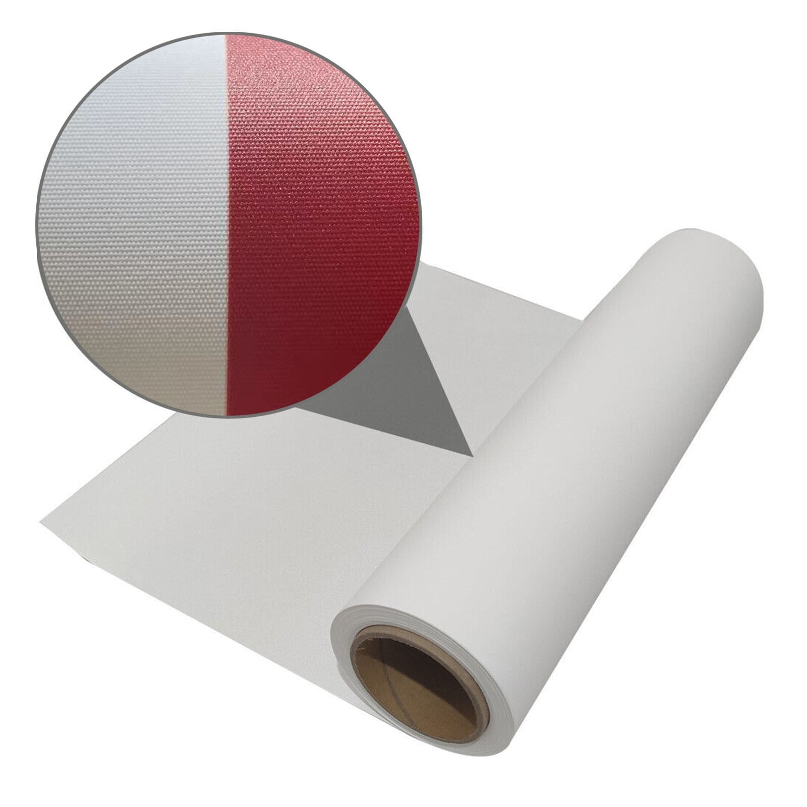 54 in x 40 ft Aqueous Curl-Free Block-Out White-Back Fabric Banner ...