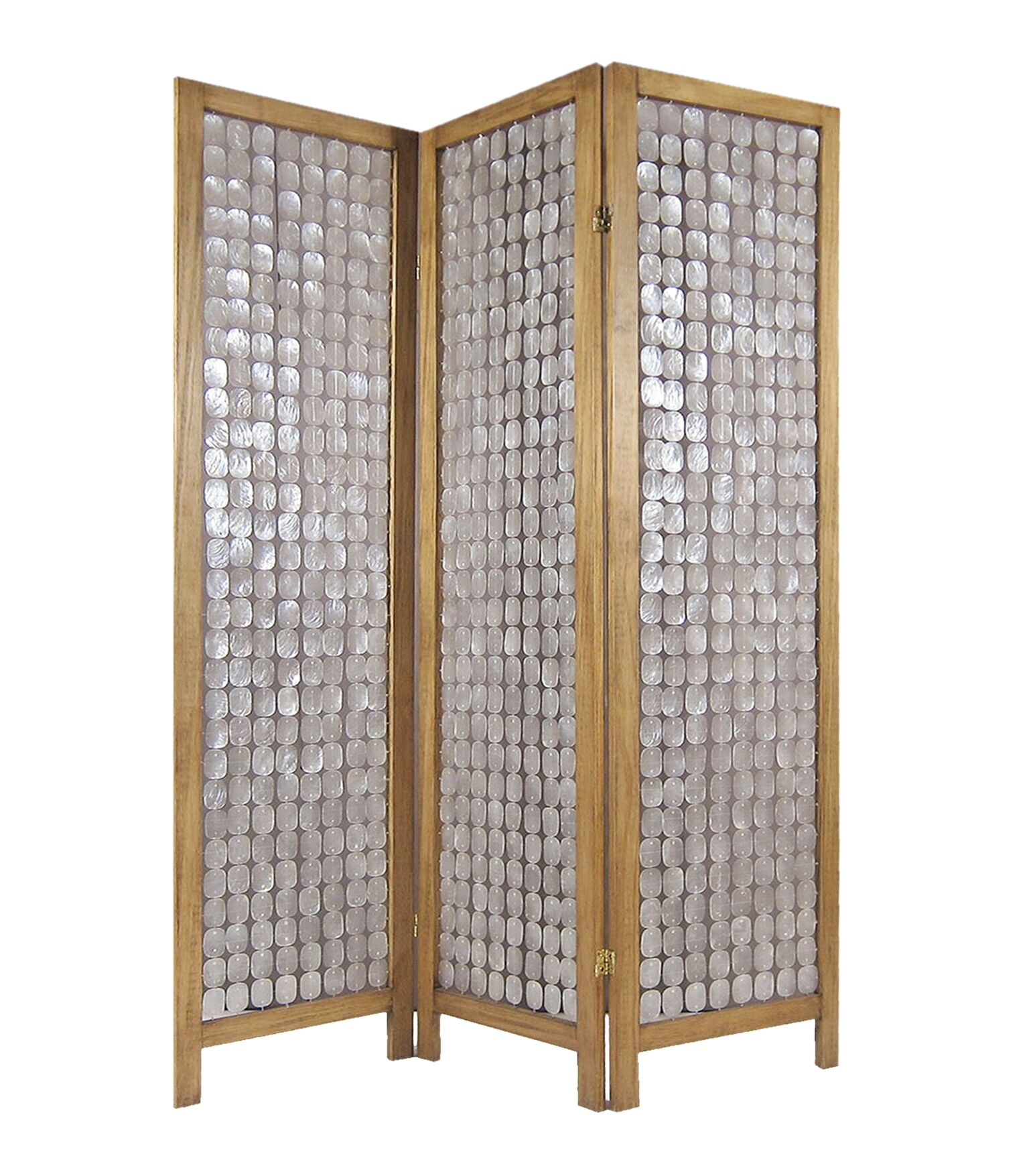 54" x 1.5" x 71" Clear Capiz Shell Screen - Walmart.com