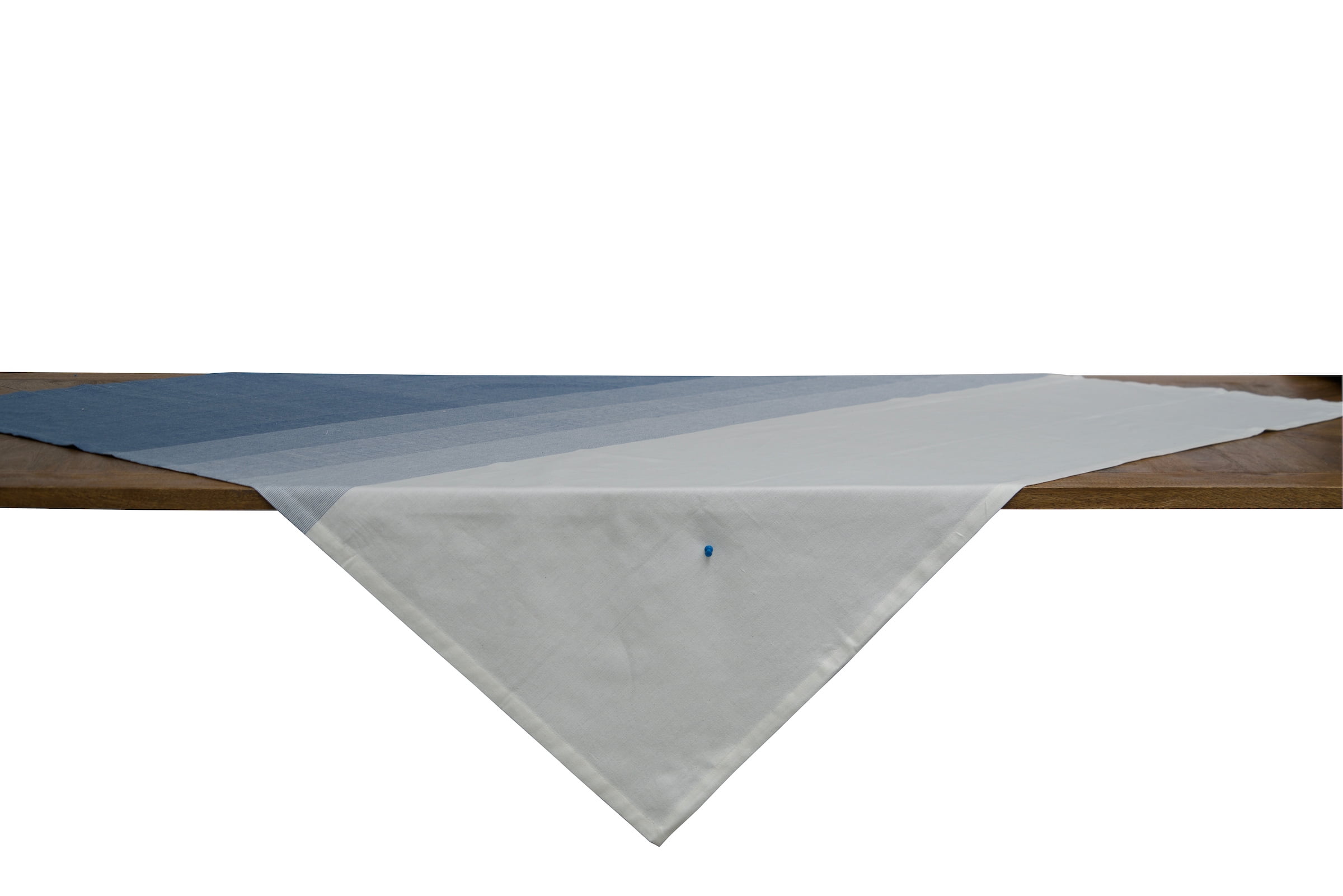 54" x 54" Sullivan Accent Blue & White Stripe Ombre Cotton Table Topper ...