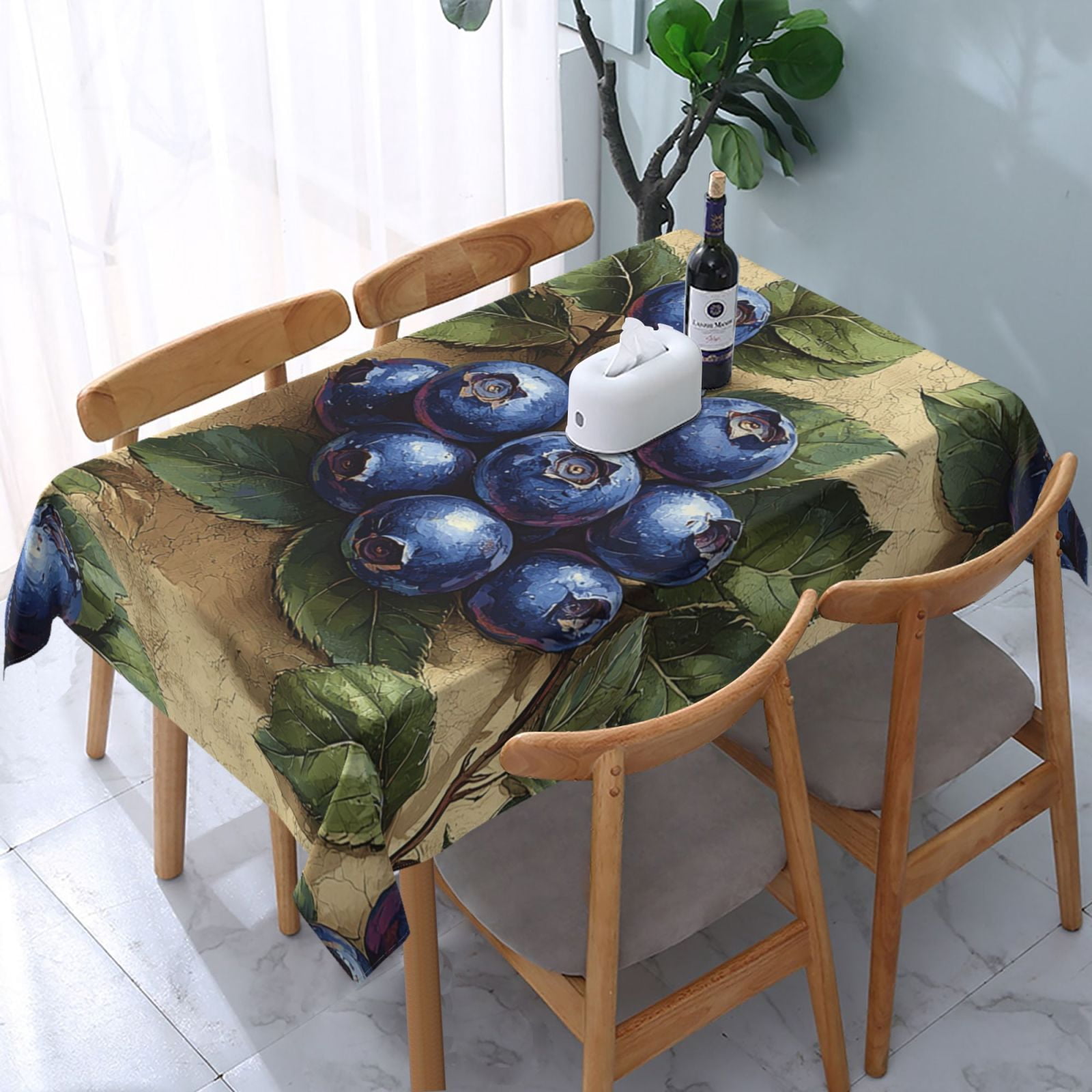 54" x 72" Rectangular Tablecloth, Table Cover for Indoor & Outdoor ...