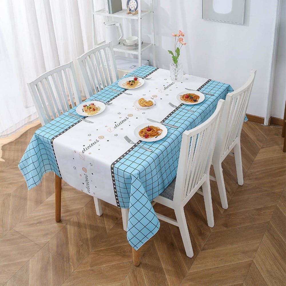 54"x71" PEVA Tablecloth Waterproof Washable - Stain Resistant Plastic ...