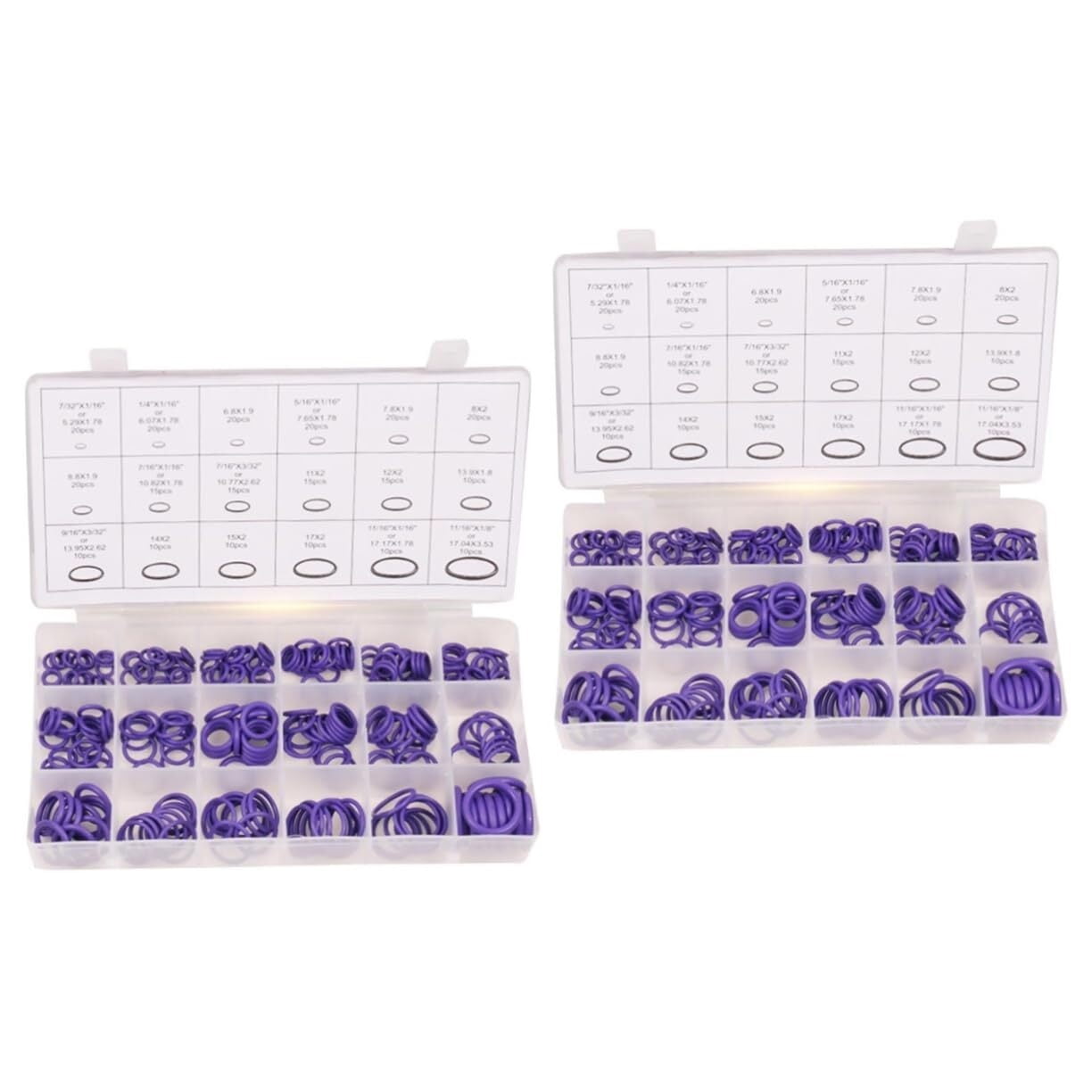 540 Pcs 18 O- Rubber O- Ring Rubber Gasket Assortment Kits Sealing o ...
