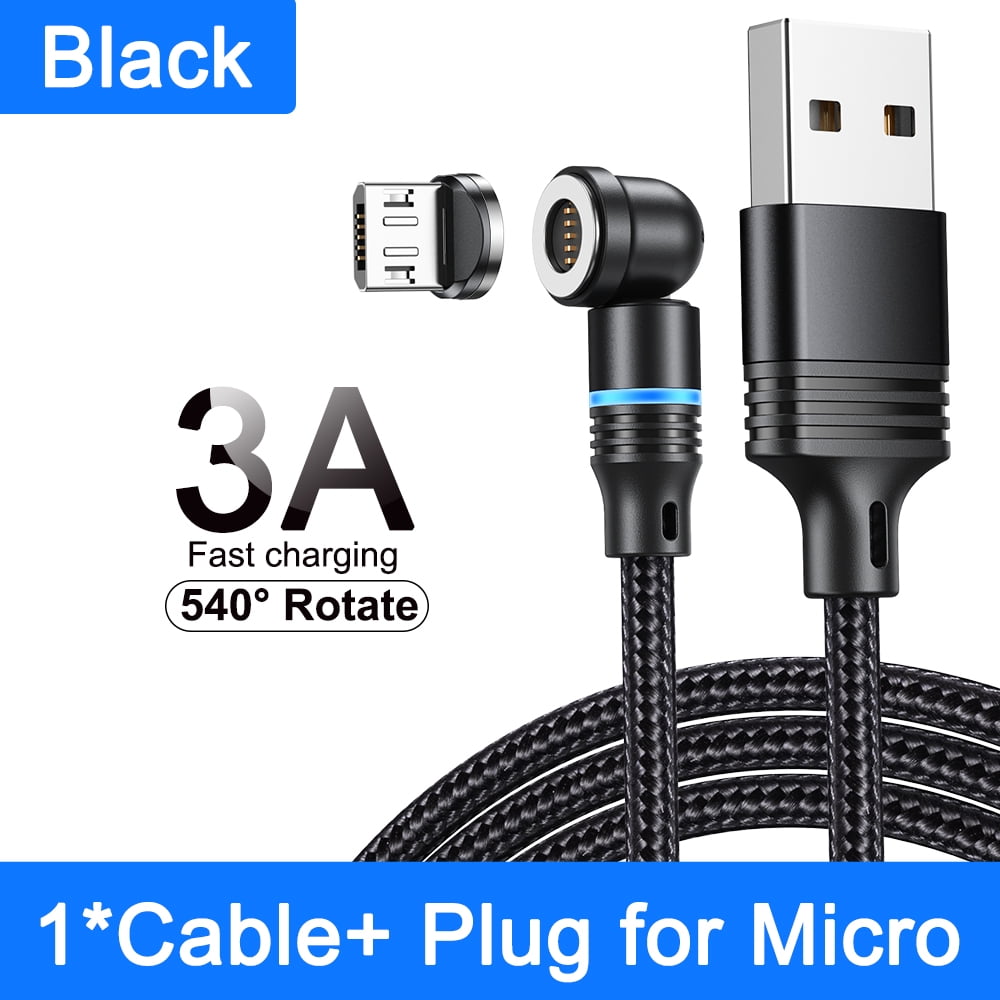 540 Rotate Magnetic Cable 3A Fast Charging Type C Cable For Xiaomi ...