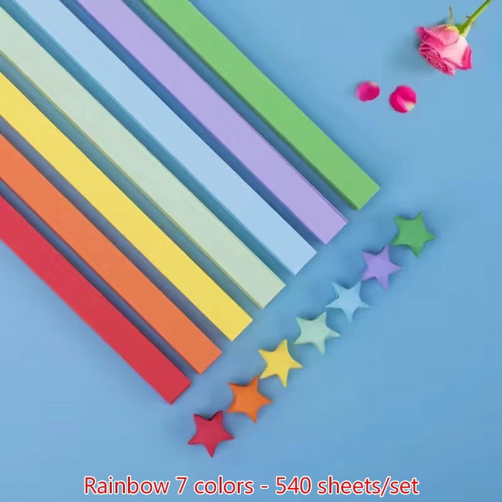 540 Sheets Origami Paper Stars Colorful Folding Paper Lucky Star ...