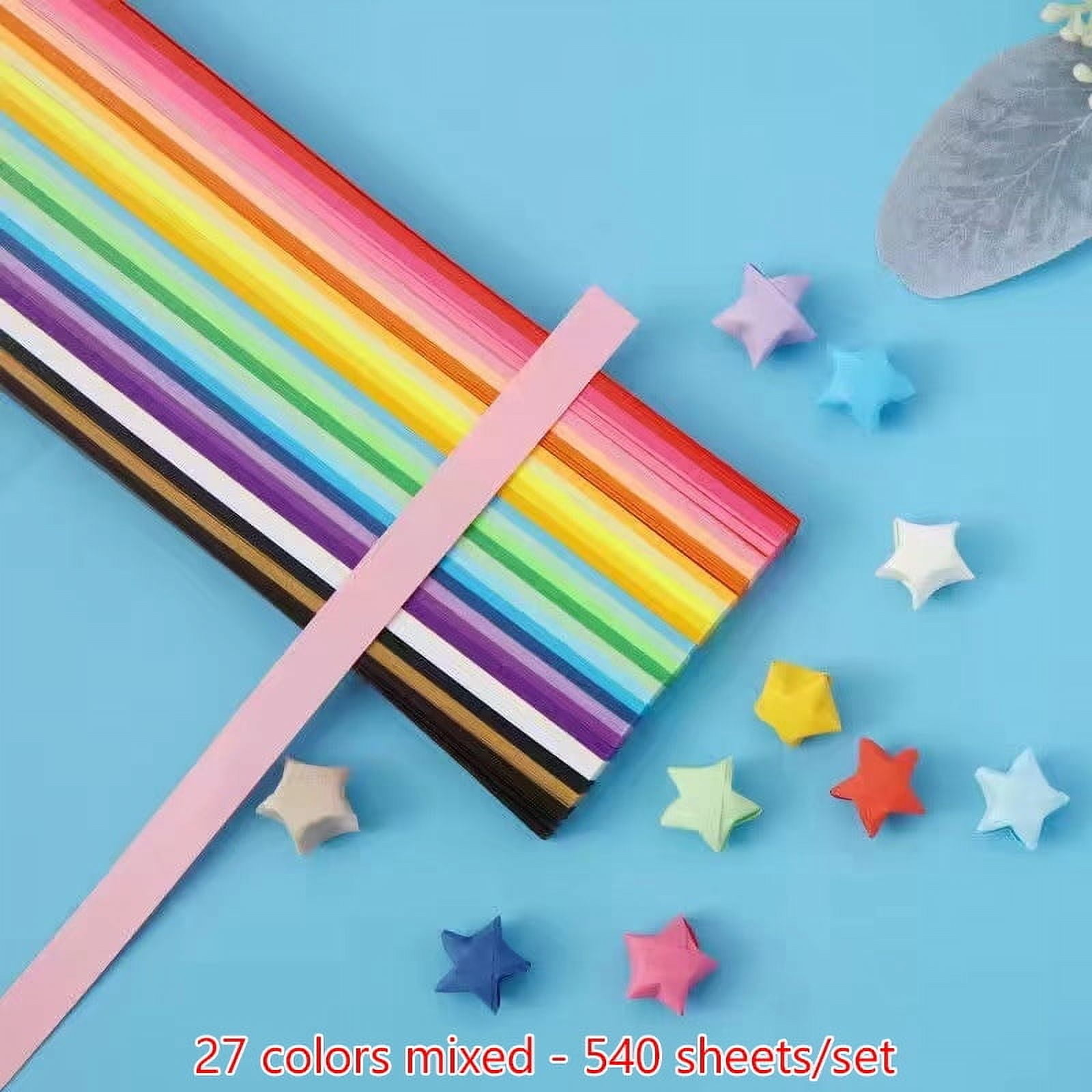 540 Sheets Origami Paper Stars Colorful Folding Paper Lucky Star ...