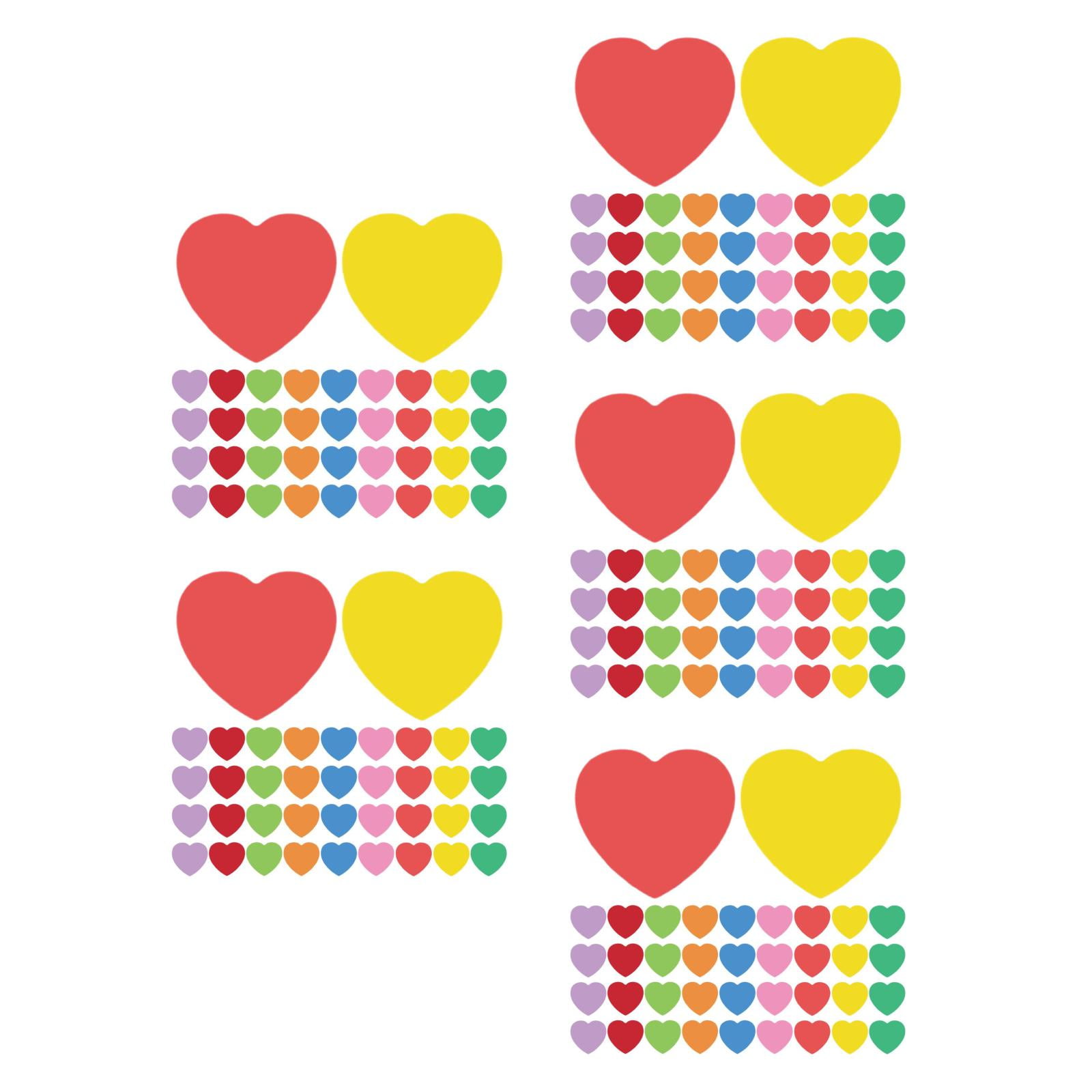 540 pcs Heart Cutout Paper Heart Bulletin Board Cutout Assorted Color ...