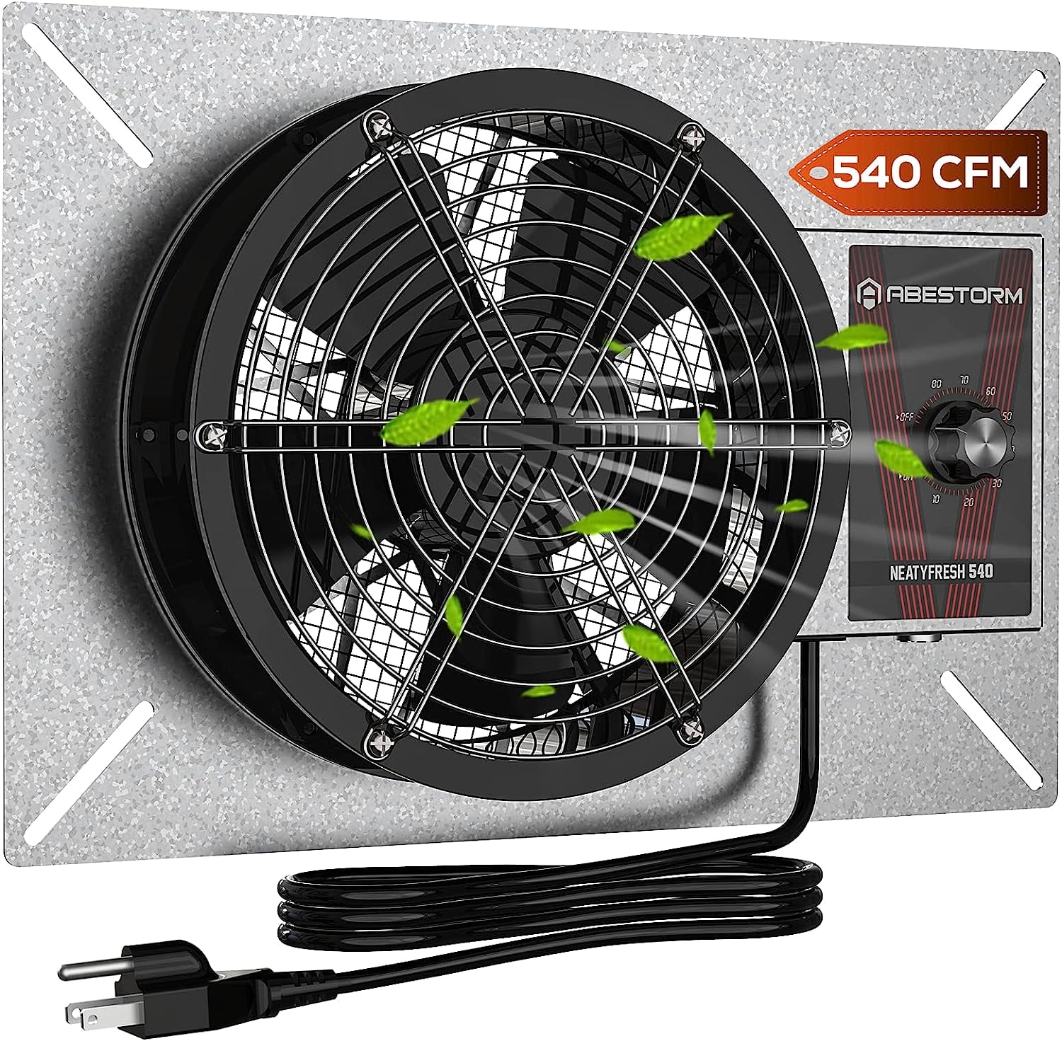 540CFM IP-55 Rated Crawlspace Ventilation Fan with Humidistat ...