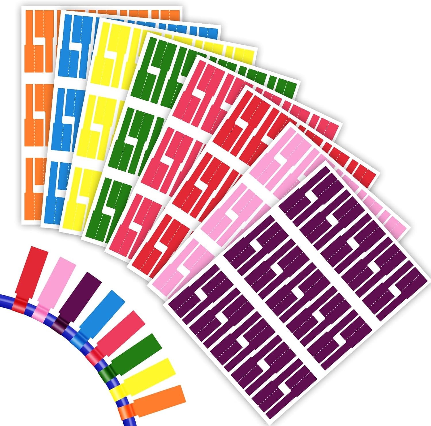 540Pcs Waterproof Cable Labels, Self-Adhesive Cord Labels, Wire Label ...
