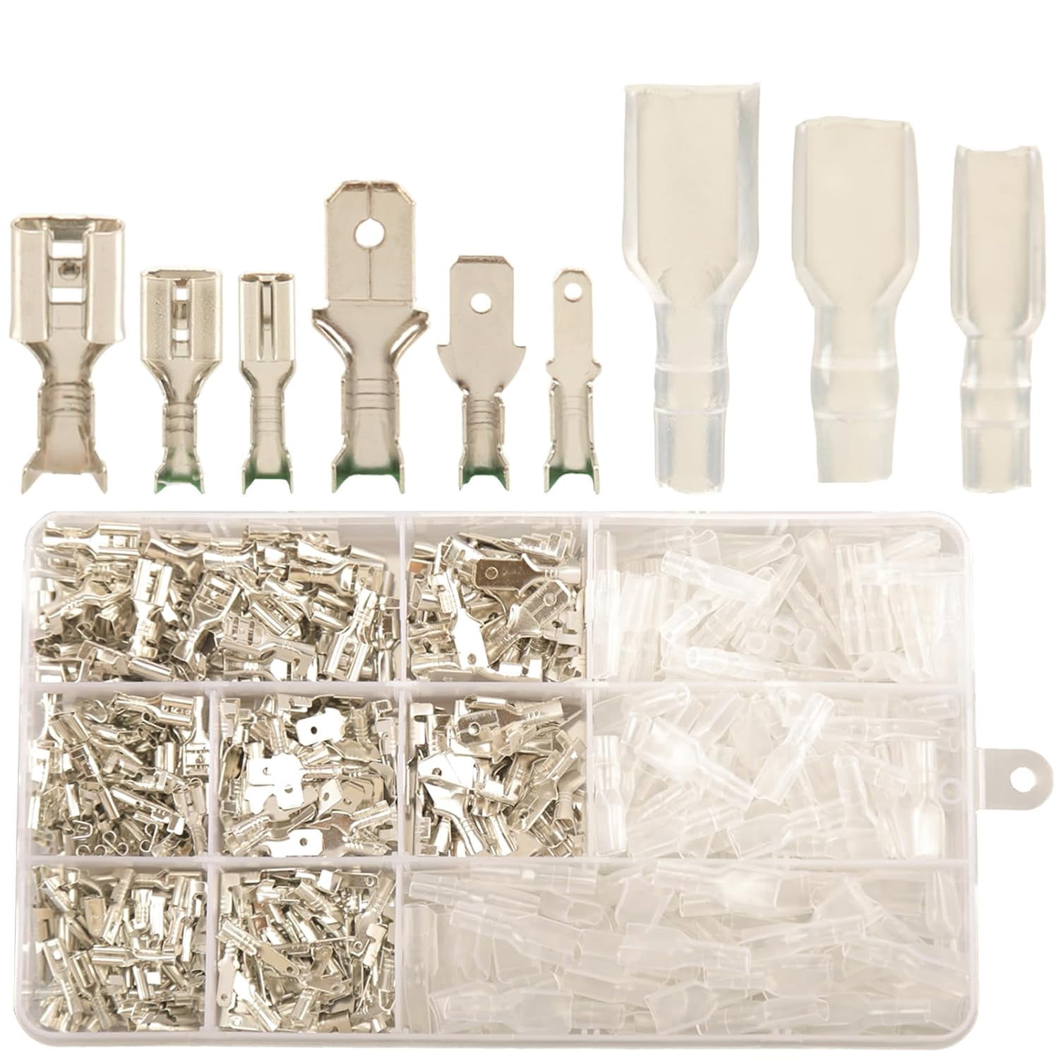 540pcs 2.8mm 4.8mm 6.3mm Male and Female Spade Connectors Kit with ...