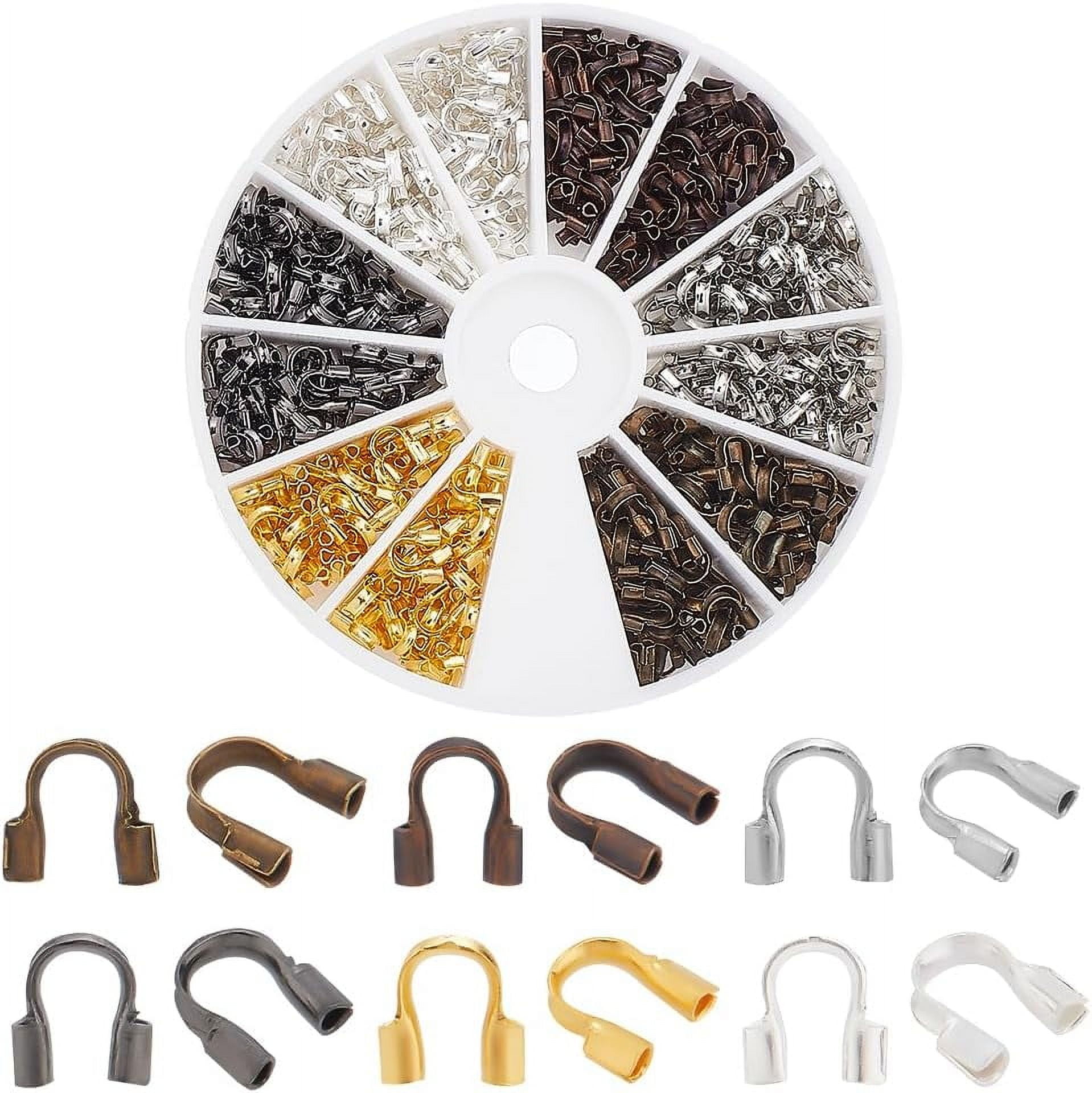 540pcs 6 Colors Brass Wire Guardian Wire Guard Thread Protector Cable ...