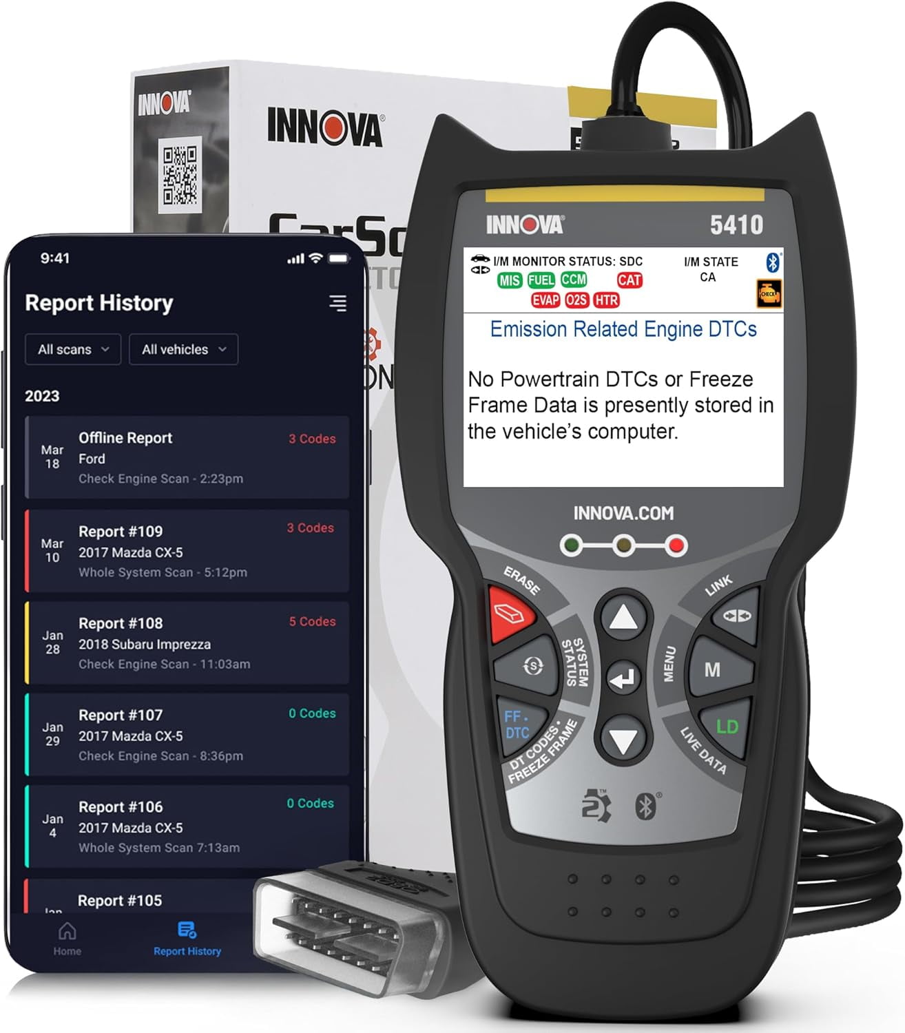 5410 All-System OBD2 Scanner Diagnostic Tool for Cars & Trucks ...