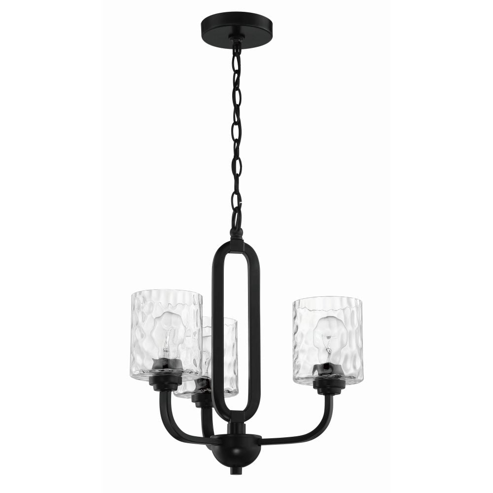 54223-FB Craftmade Lighting Collins - 3 Light Chandelier-Flat Black ...