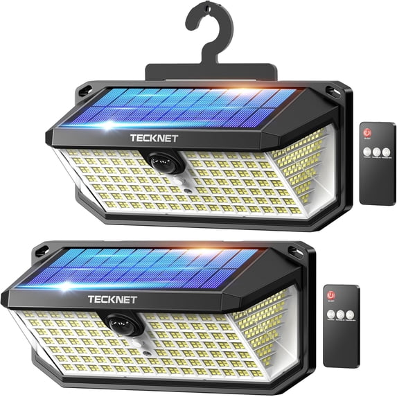 546 LED Motion Sensor Outdoor Solar Lights with Remote Control, 7500 LM ...