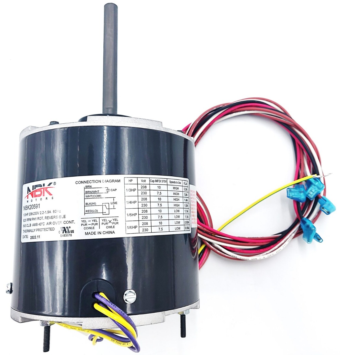 5464 Condenser Motor 208-230v, 825 Rpm, 1/3-1/6 Hp | Exact Fit ...