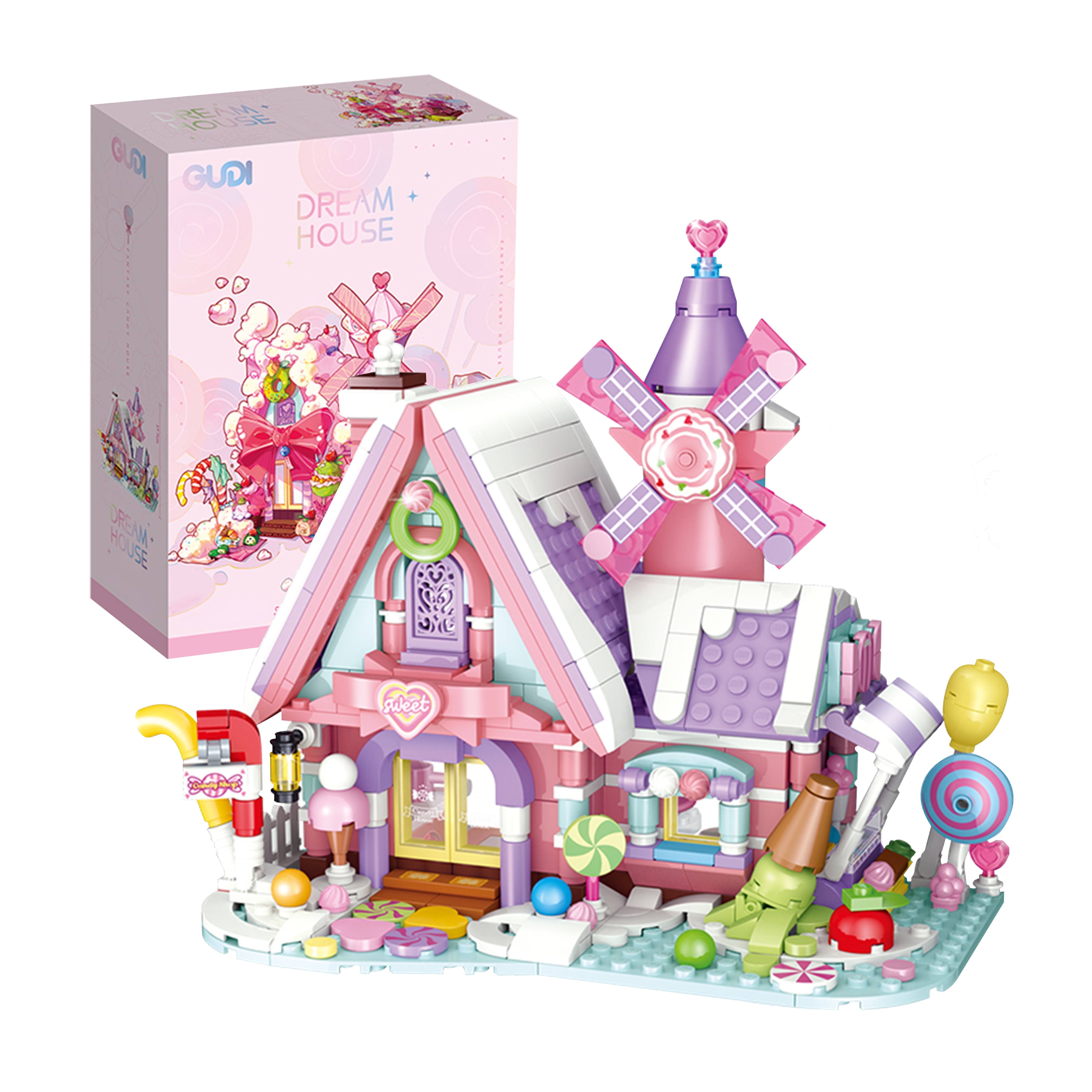 547PCS Learning Building Blocks Toy, Candy House Sweet Blocks Building ...