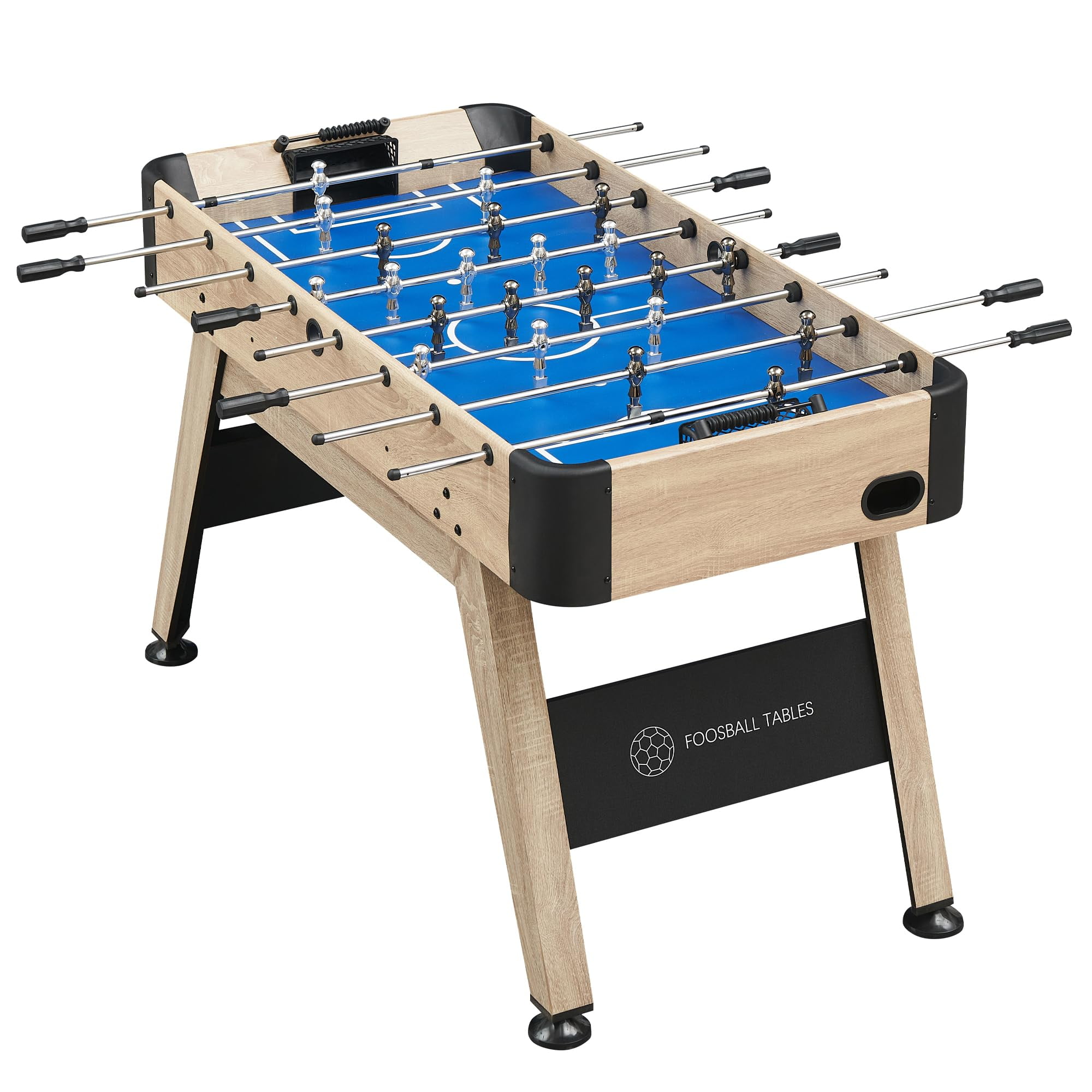 54IN Foosball Table for Home, Game Room w/ 3 Balls, Manual Scorers ...