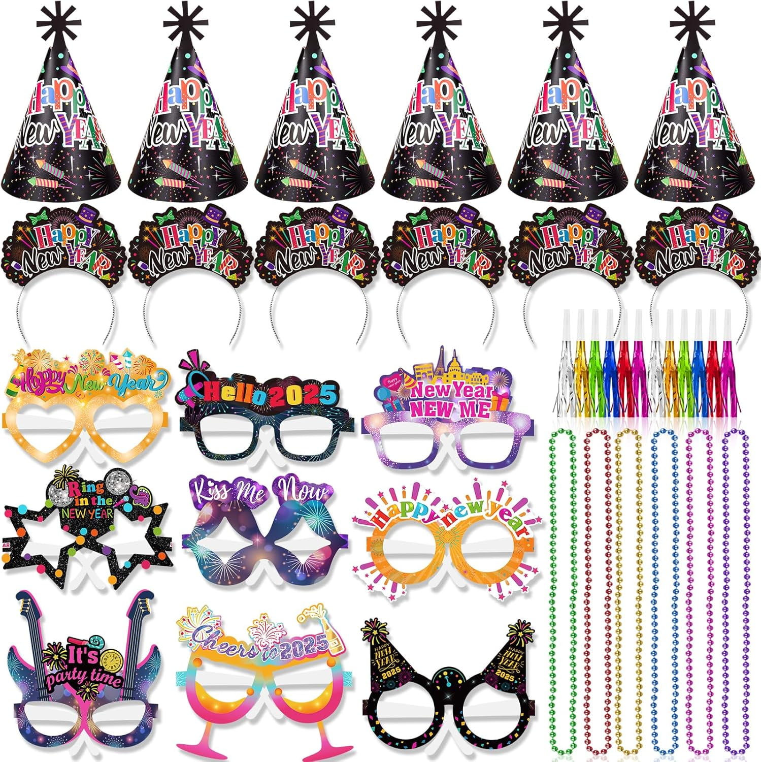 54PCS Happy New Year 2026 Eve Party Supplies Favors Set, New Year 2026 ...