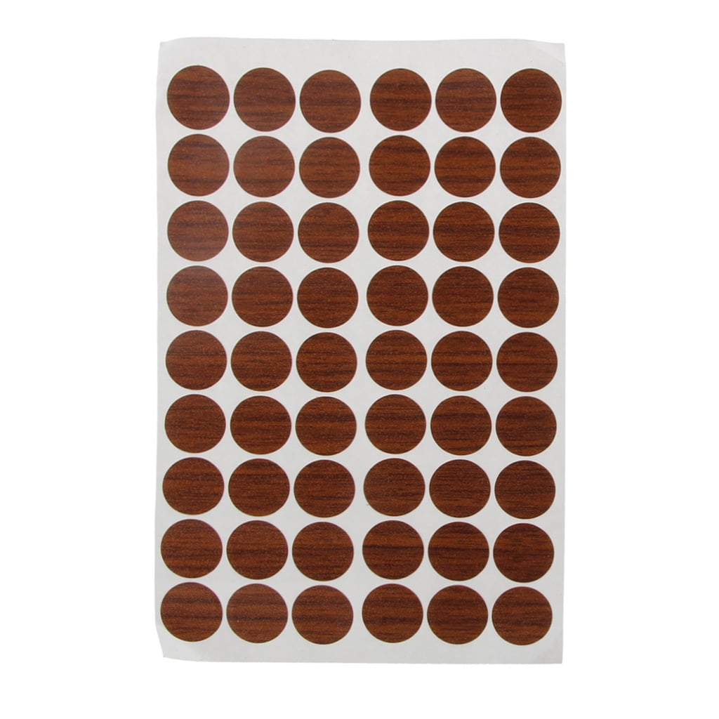 54Pcs 20mm Wooden Furniture Self Adhesive Cabinet Screw Cap Covers Hole ...