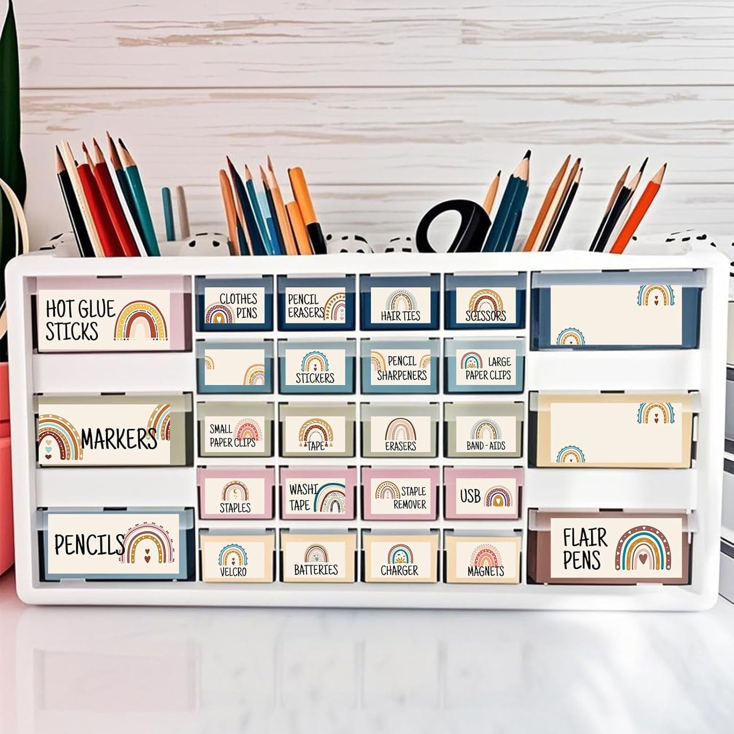 54Pcs Teacher Toolbox Labels Classroom Decoration Self-Adhesive Boho ...