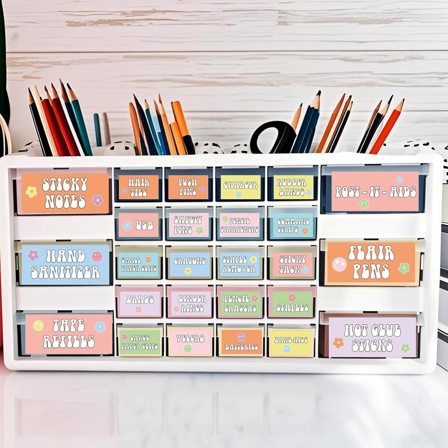 54Pcs Teacher Toolbox Labels Classroom Decoration Self-AdhesiveSmile ...