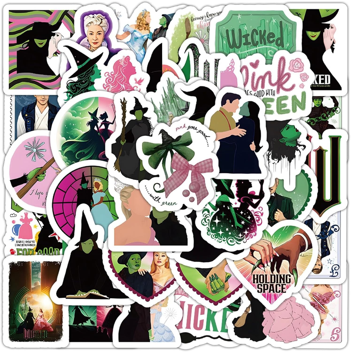 54Pcs Wicked Stickers Pack, Vinyl Waterproof Cartoon Stickers for ...