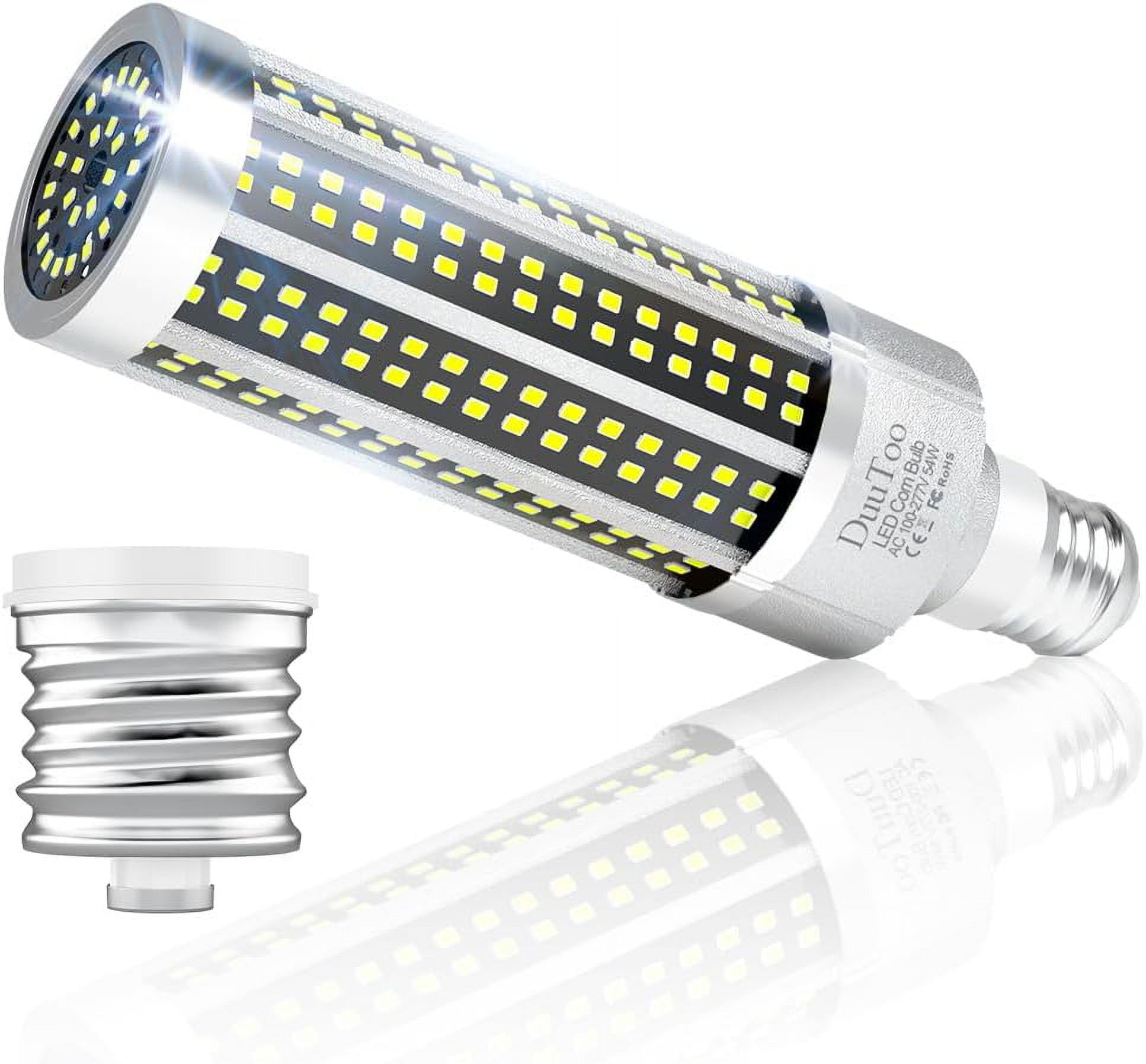 54W LED Corn Bulb E26 6000K Daylight 450W Equivalent 7478Lumens E39 ...