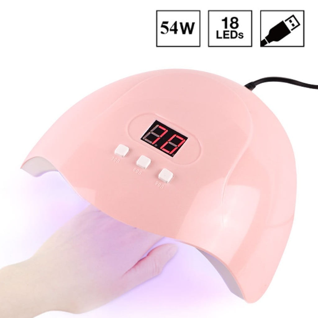 54W Professional UV Gel Nail Lamp LED Light Nail Dryer Polish Curing ...
