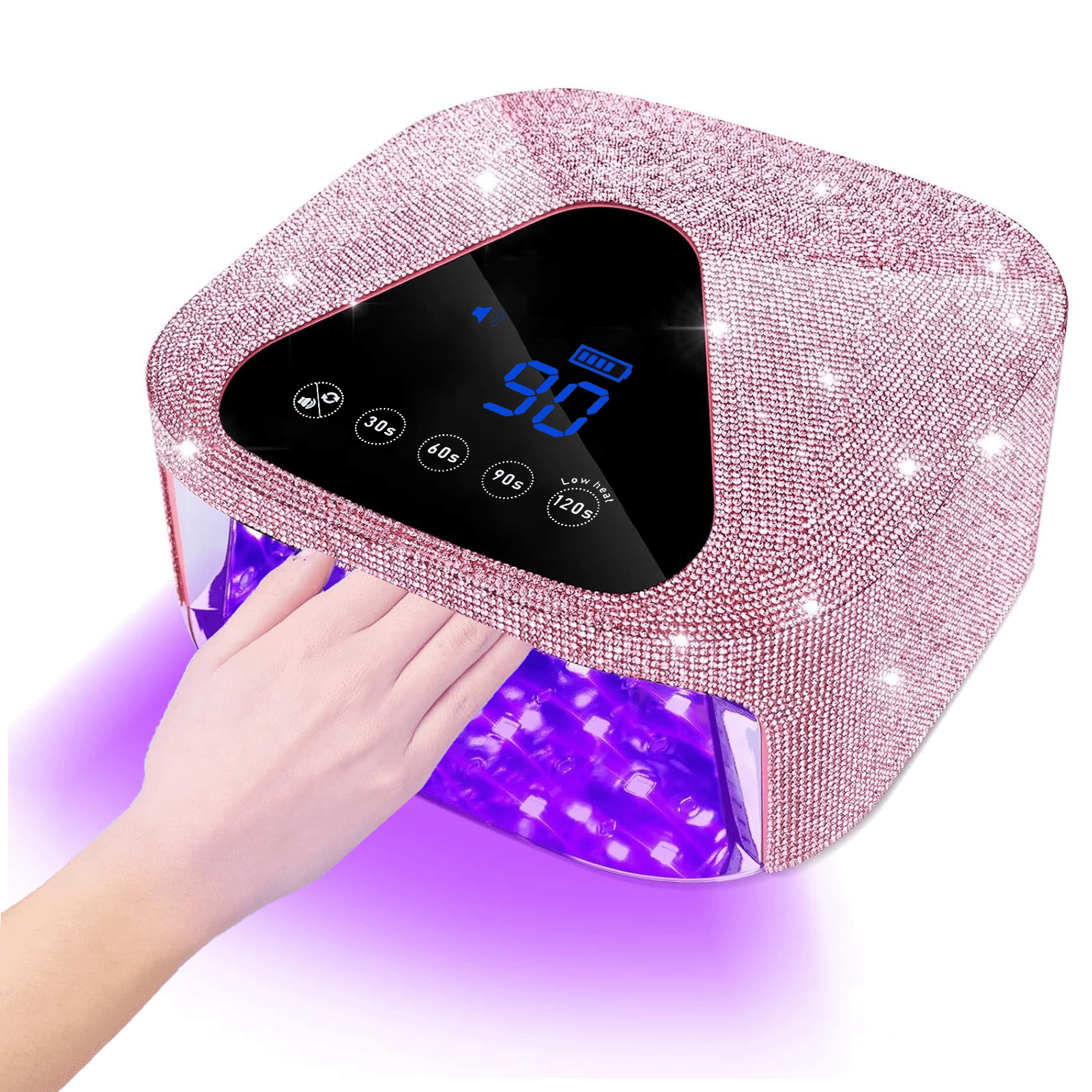 Docreld 54W UV LED Nail Lamp,Rechargeable Nail Lamp,Cordless Nail Dryer ...