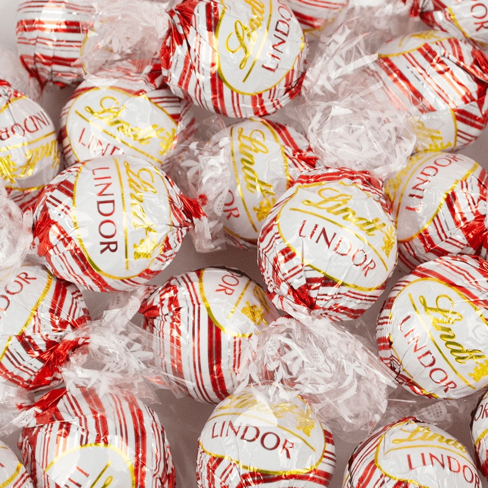 54ct White Chocolate Peppermint Bulk Individually Wrapped Lindor Candy ...