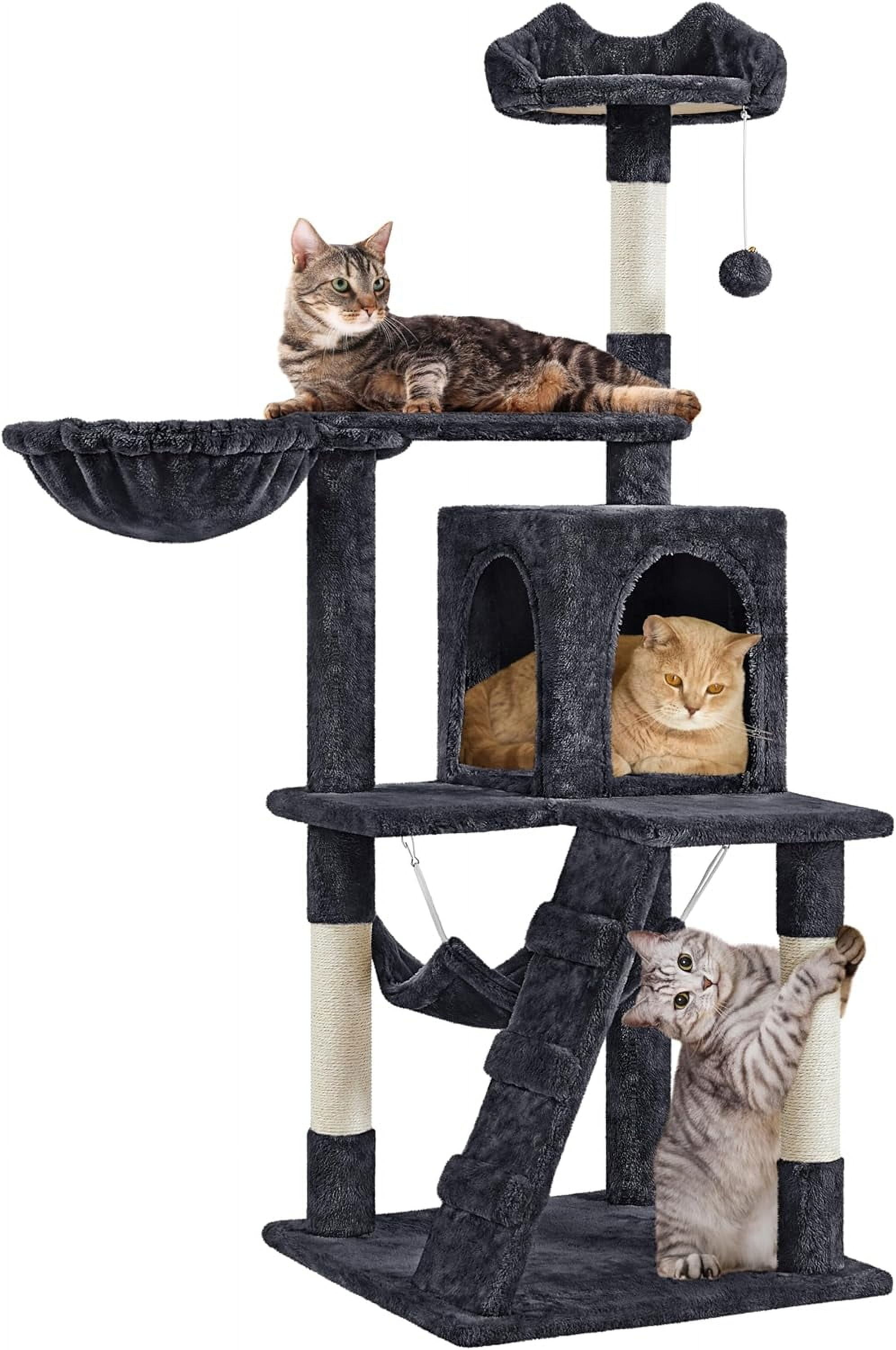 54in Cat Tree Cat Tower as Activity Center, Indoor Cats and Kittens ...