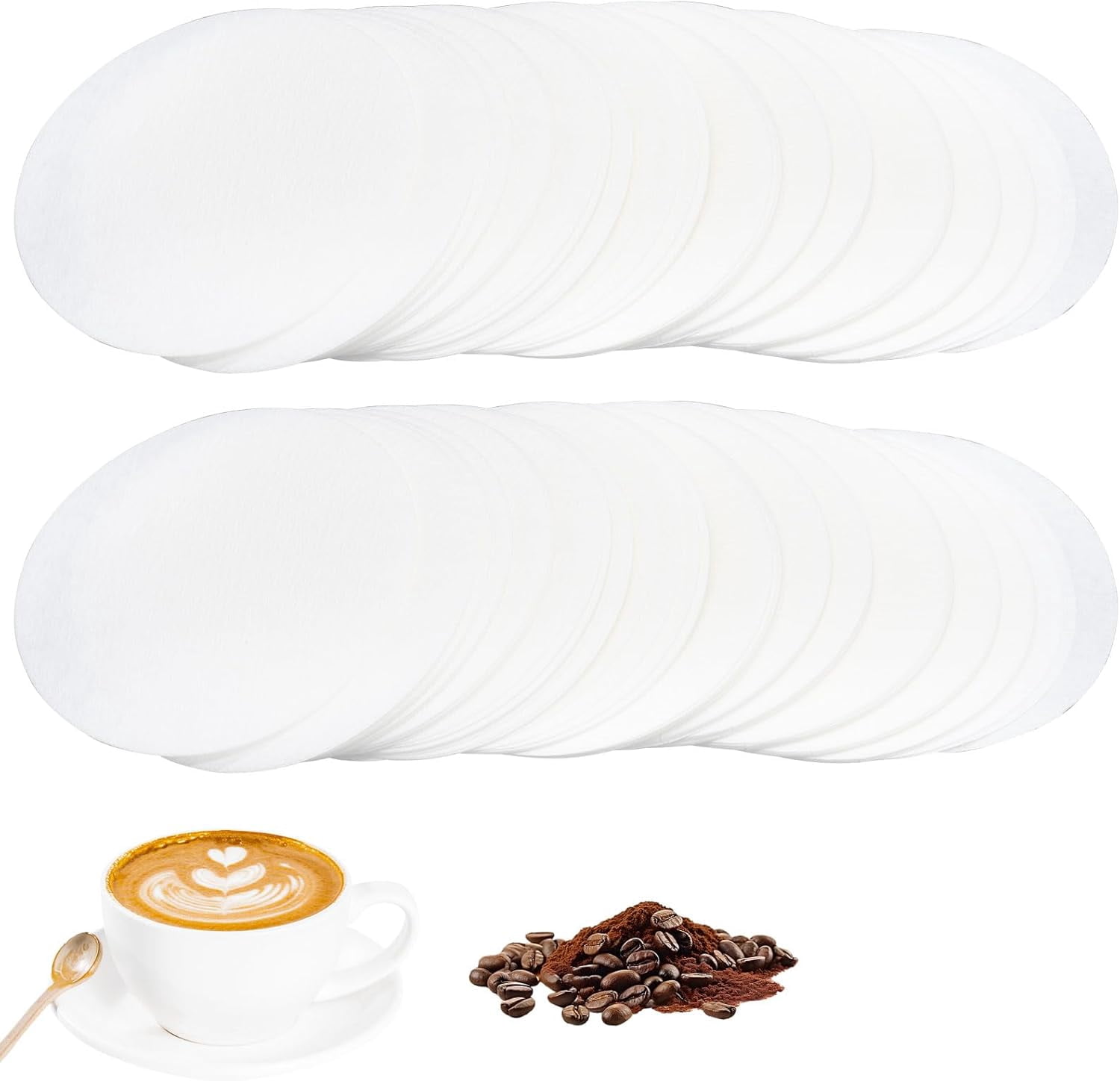 54mm Coffee Paper Filters, 500 Pcs Espresso Filter Papers for ...