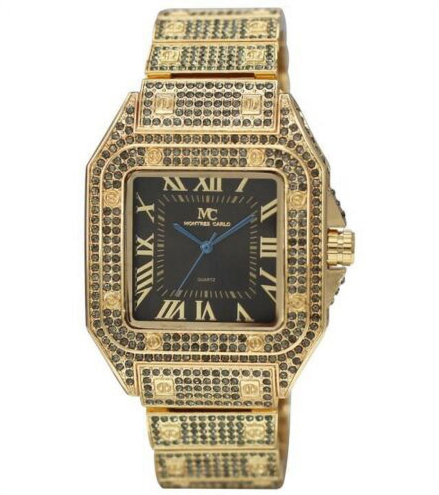 54mm Montres Carlo Men's Hip Hop Rapper Luxury 1.4k Stones Clubbing ...