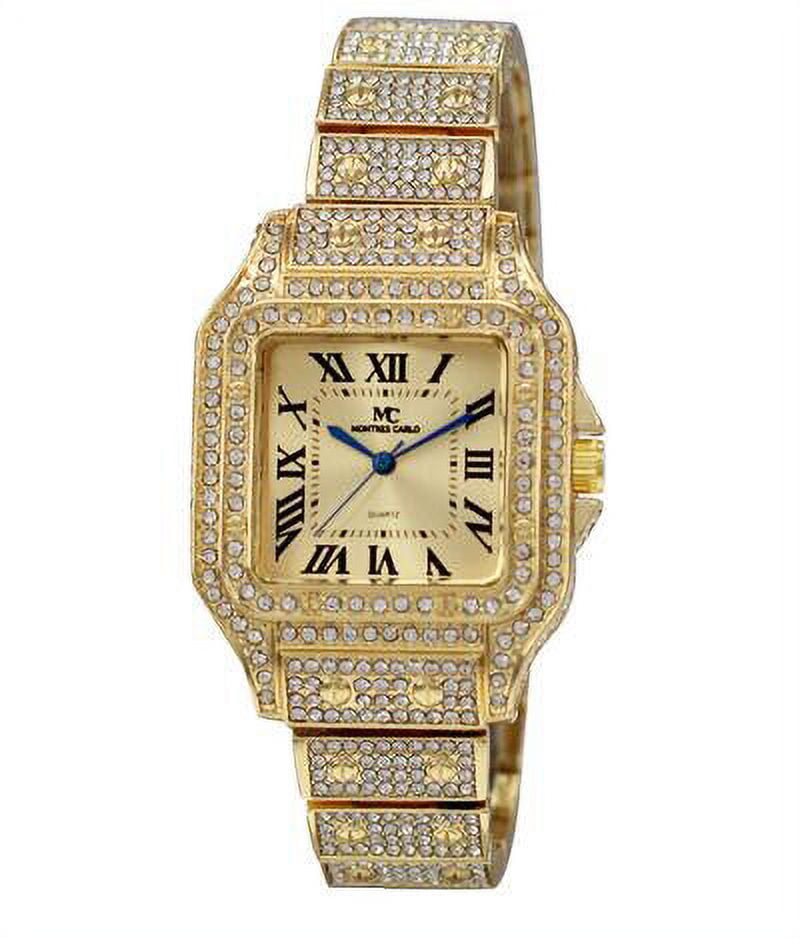 54mm Montres Carlo Men's Hip Hop Rapper Luxury 1.4k Stones Clubbing ...