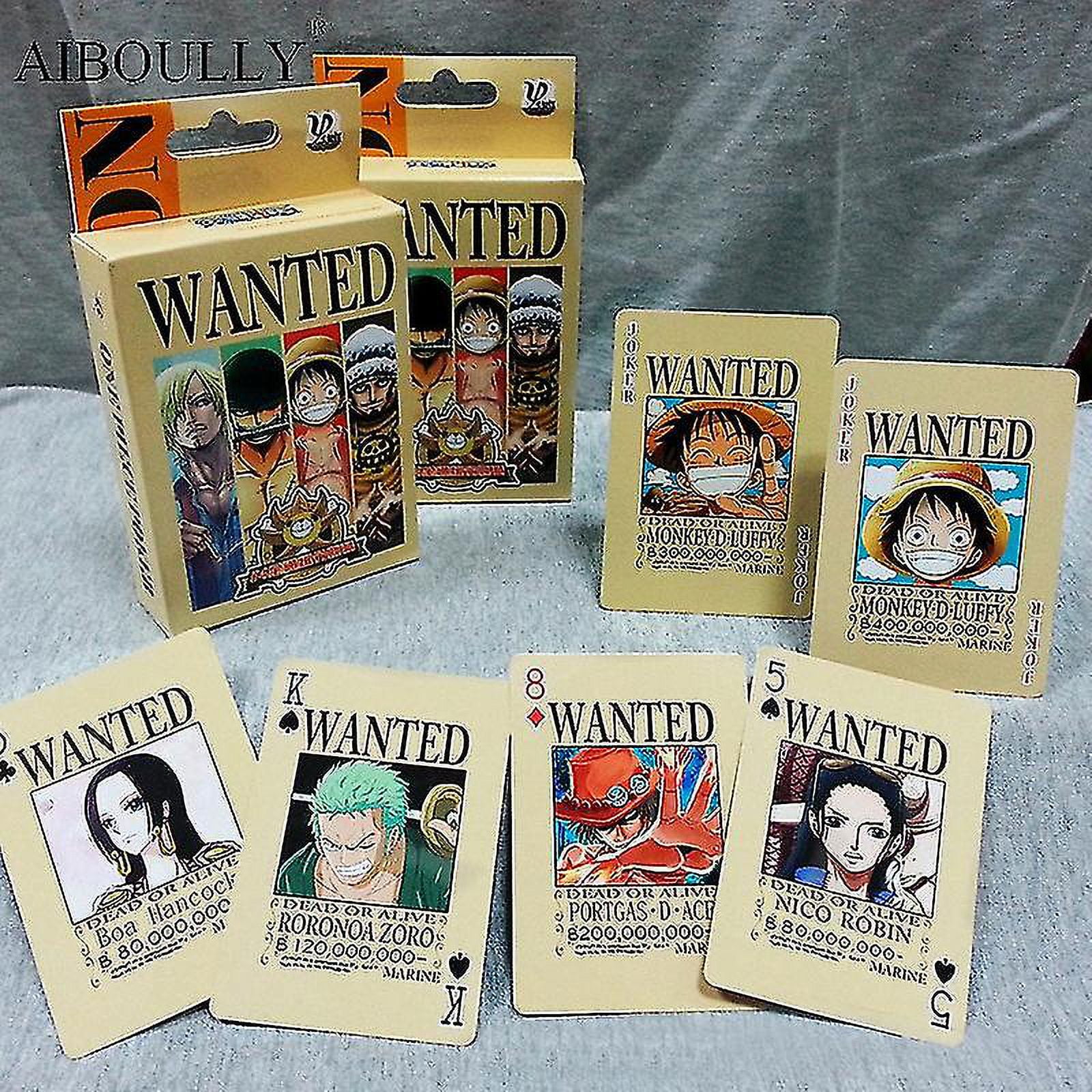 54pcs/set One Piece Figures Collection Monkey D. Luffy Poker Card ...