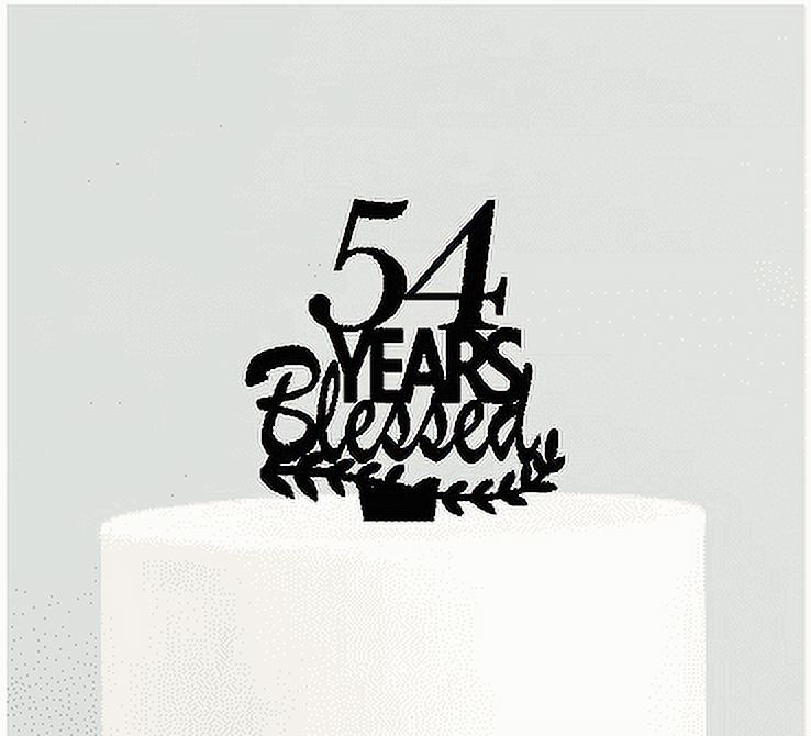 54th Birthday / Anniversary Blessed Years Cake Decoration Topper ...