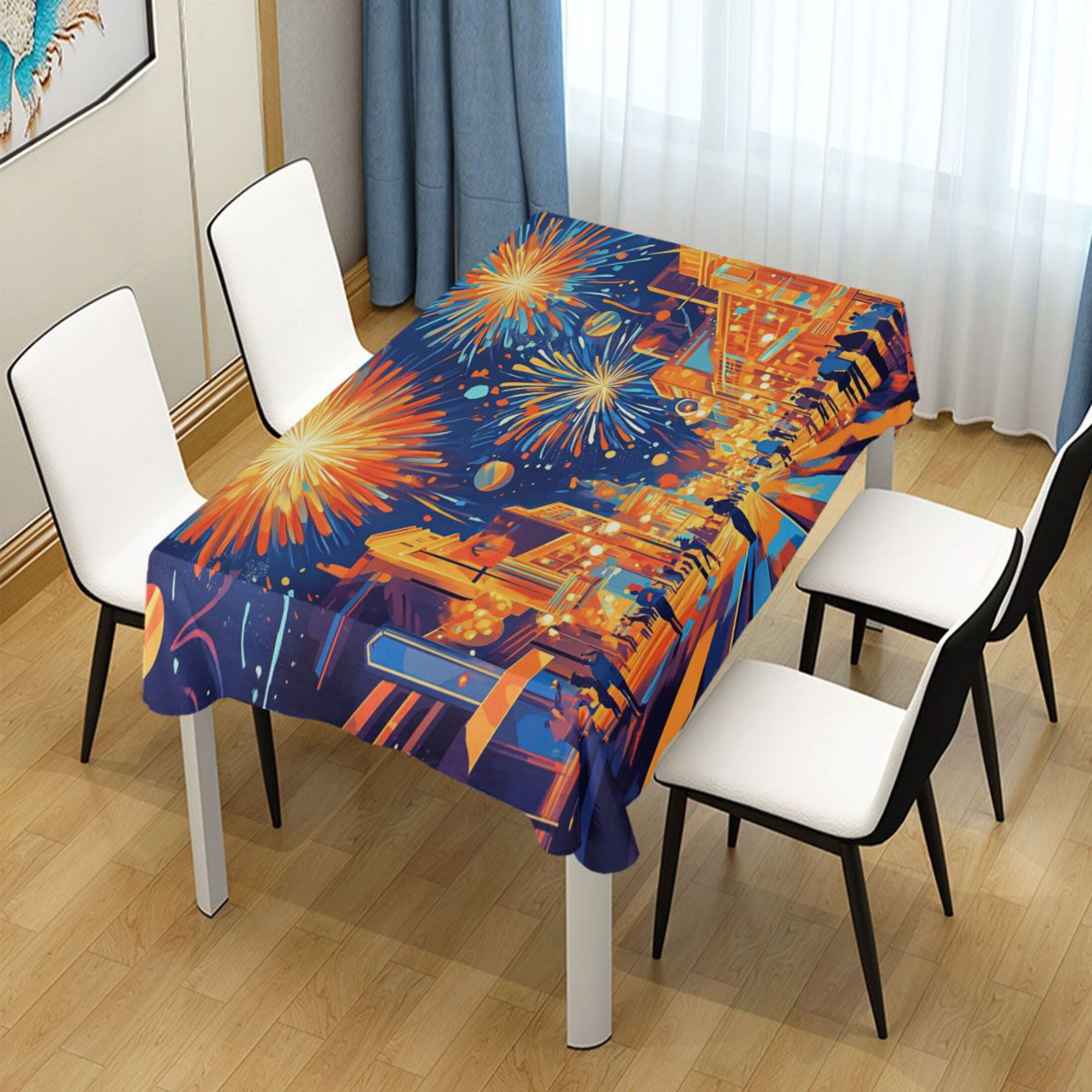 54x54 Inch Tablecloth Polyester Square Tablecloth for Home Kitchen ...
