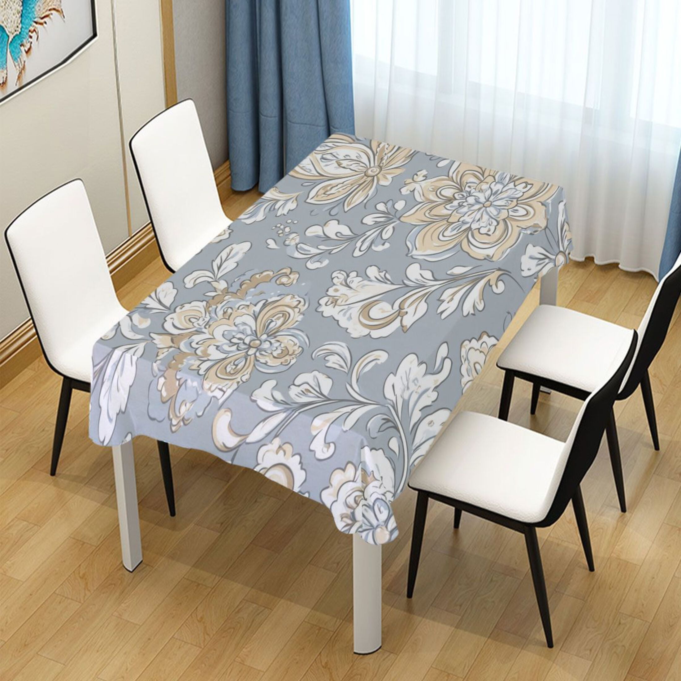 54x54 Inch Tablecloth Polyester Square Tablecloth for Home Kitchen ...