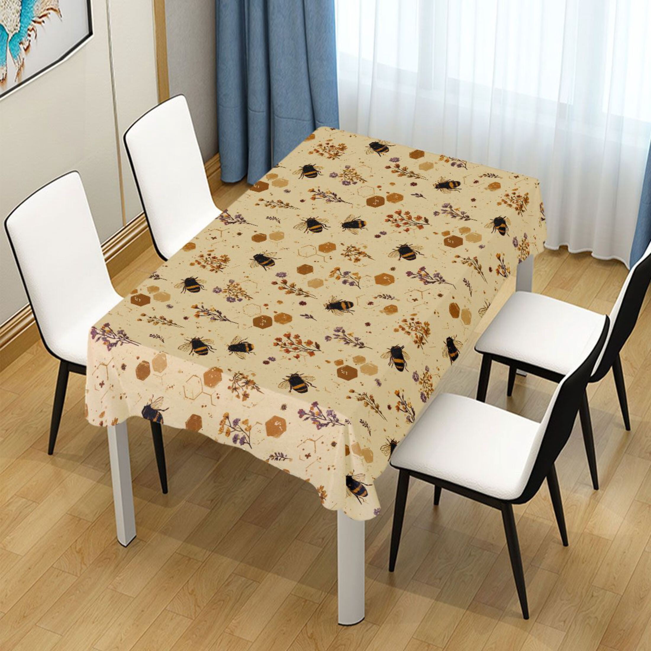 54x54in Square Printed Tablecloth Easy-Care Decorative Table Cloth for ...
