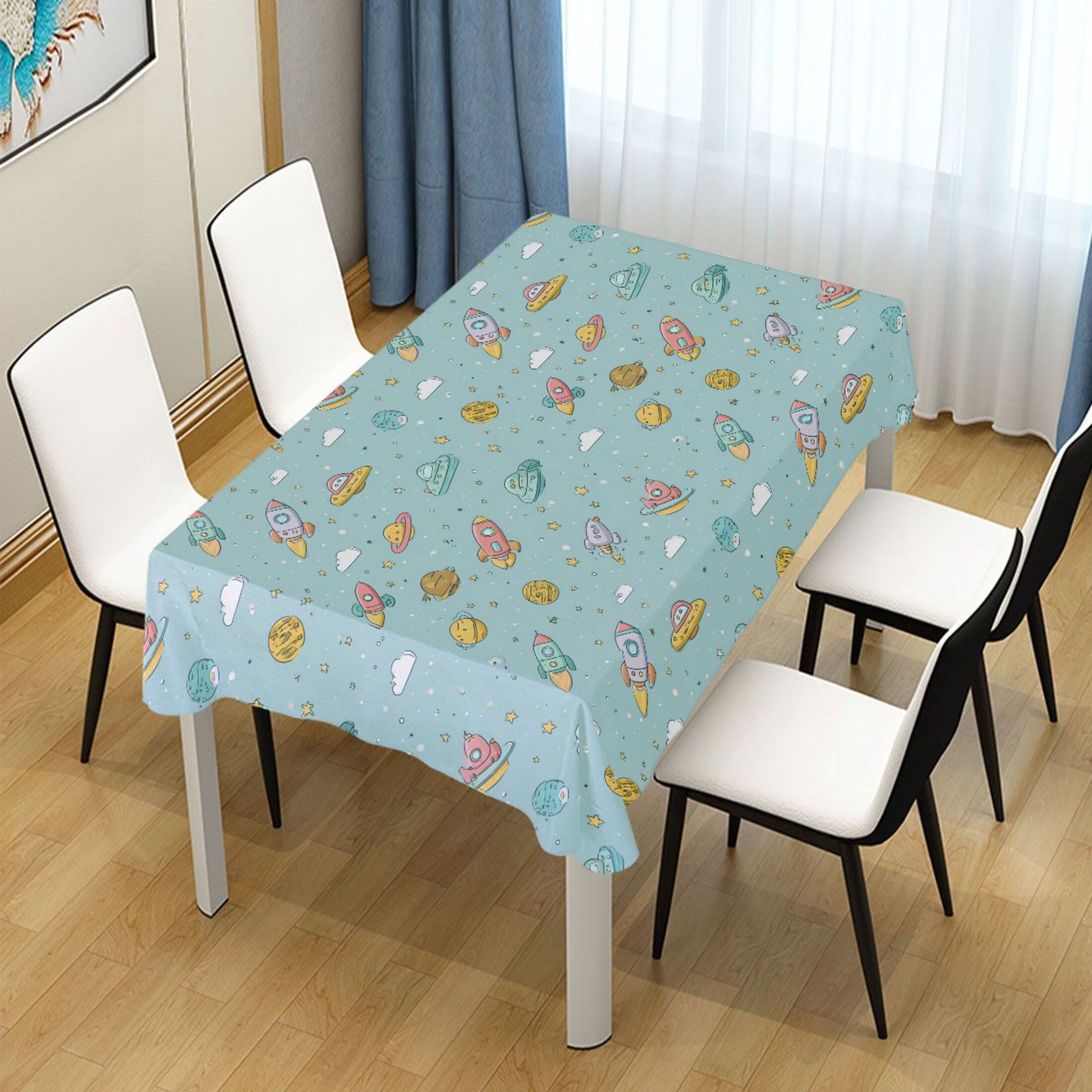 54x54in Square Printed Tablecloth Easy-Care Decorative Table Cloth for ...