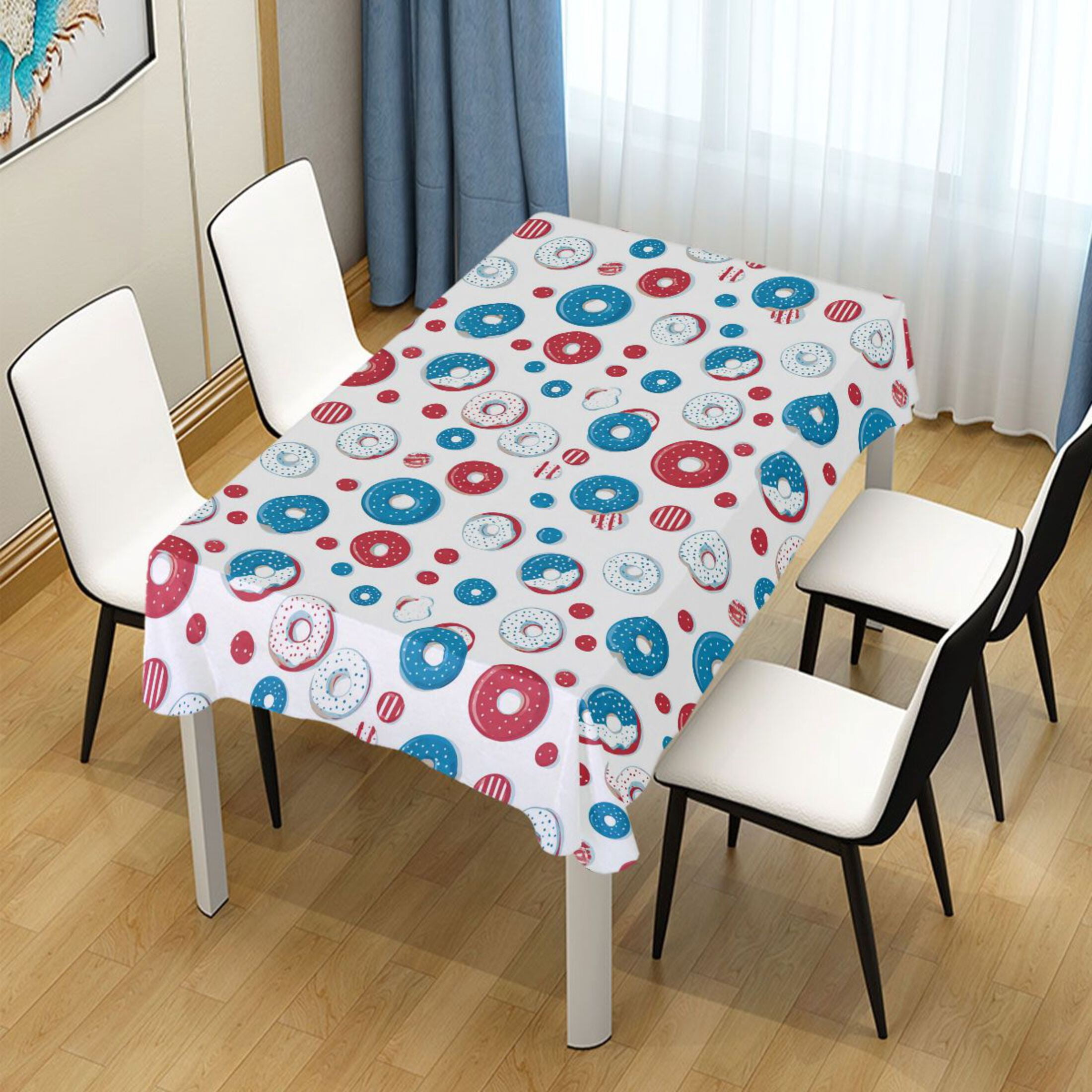 54x54in Square Printed Tablecloth Easy-Care Decorative Table Cloth for ...