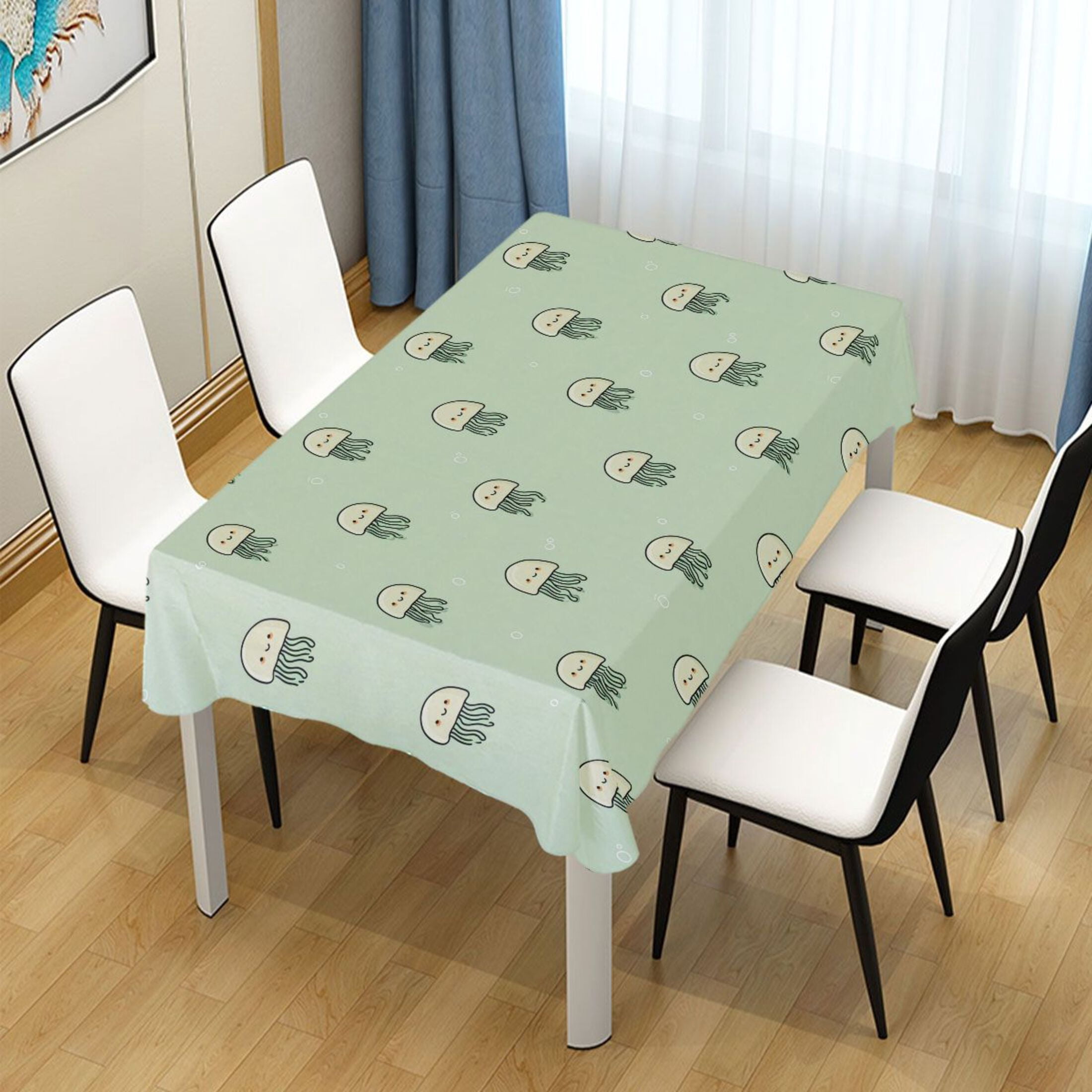 54x54in Square Printed Tablecloth Easy-Care Decorative Table Cloth for ...