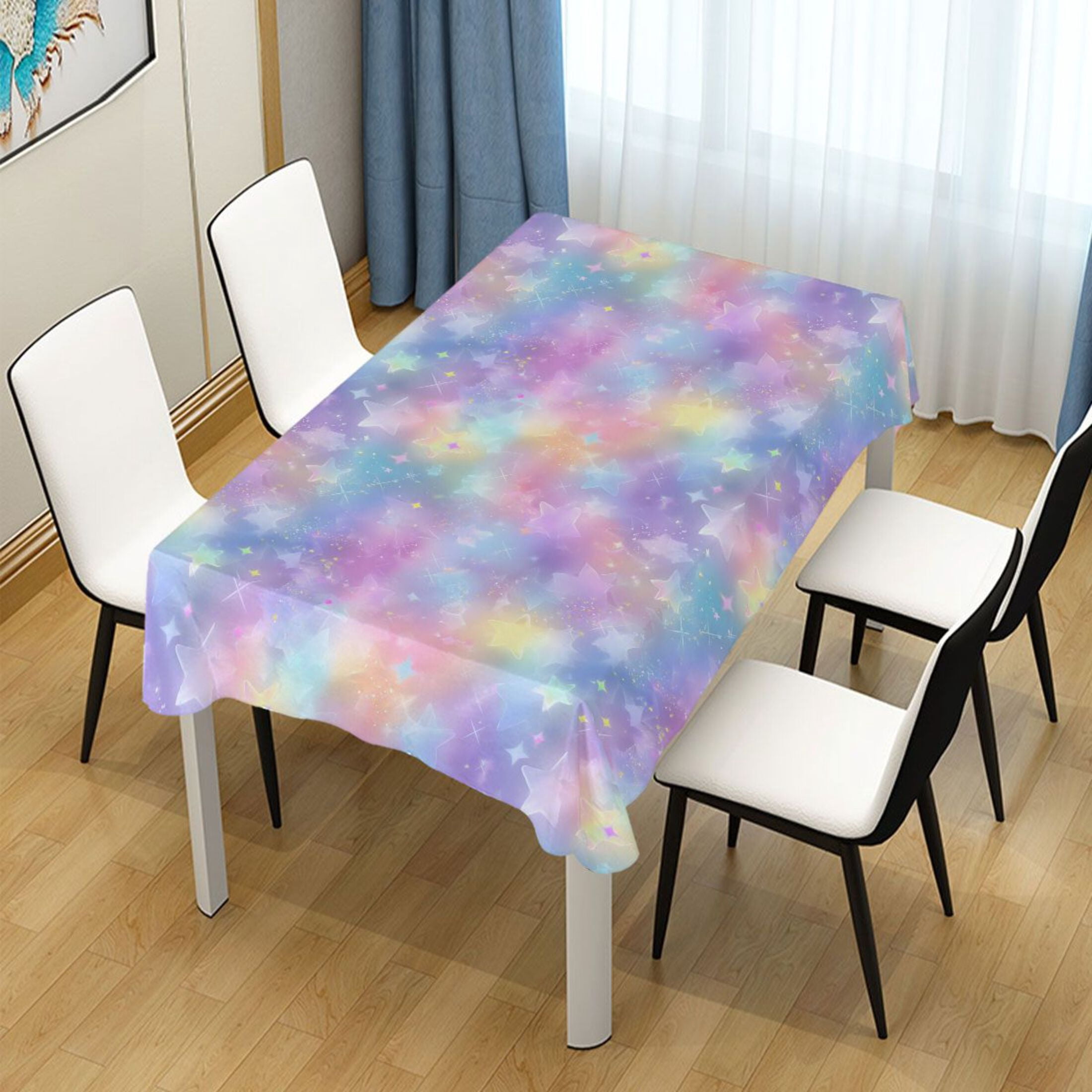 54x54in Square Printed Tablecloth Easy-Care Decorative Table Cloth for ...