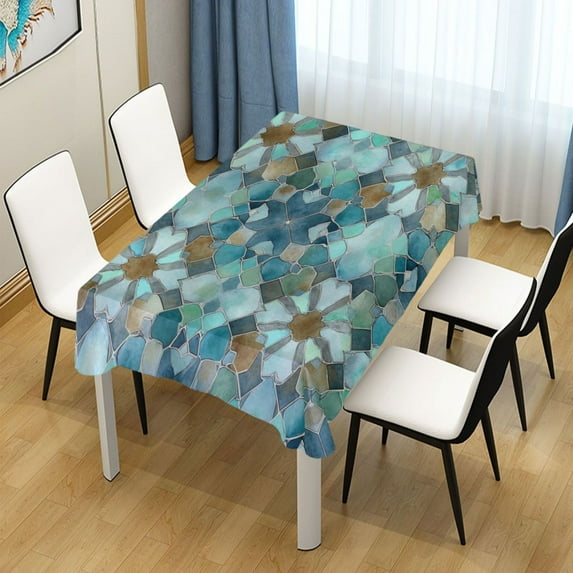 54x72 Inch Tablecloth Polyester Square Tablecloth for Home Kitchen ...